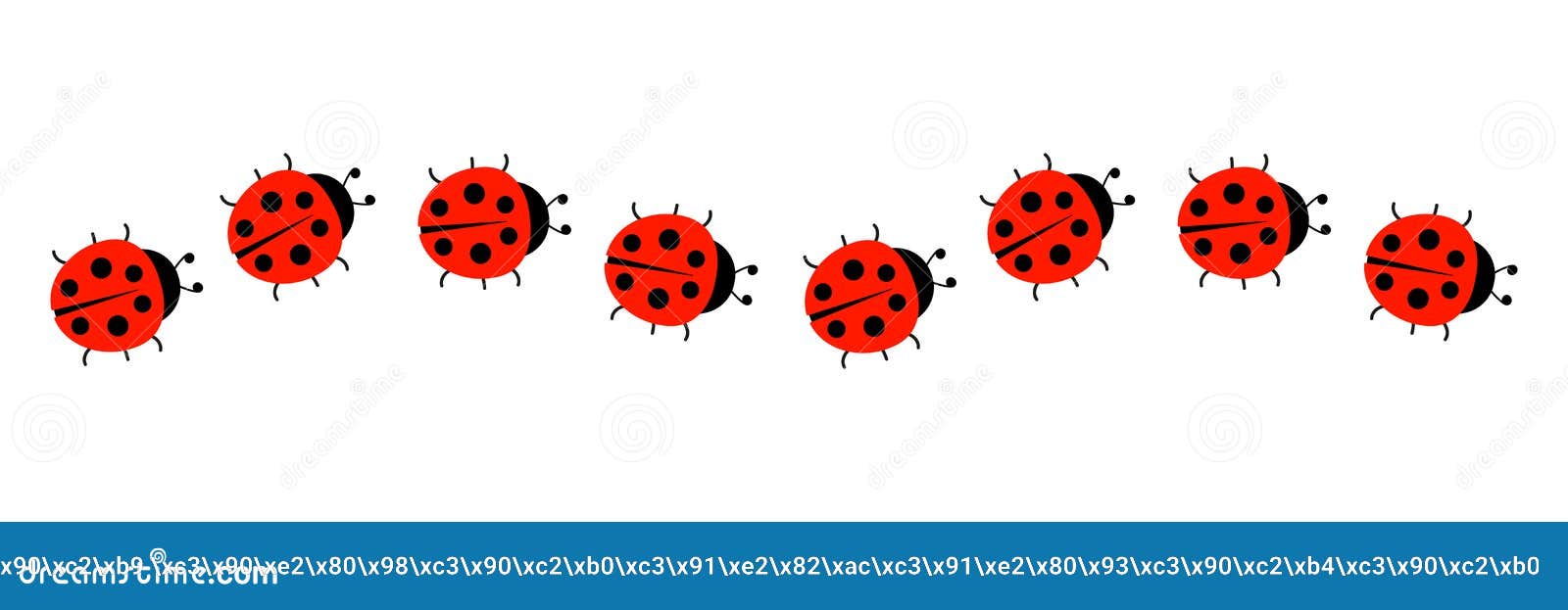 Ladybugs line icon group. stock illustration. Illustration of isolated ...