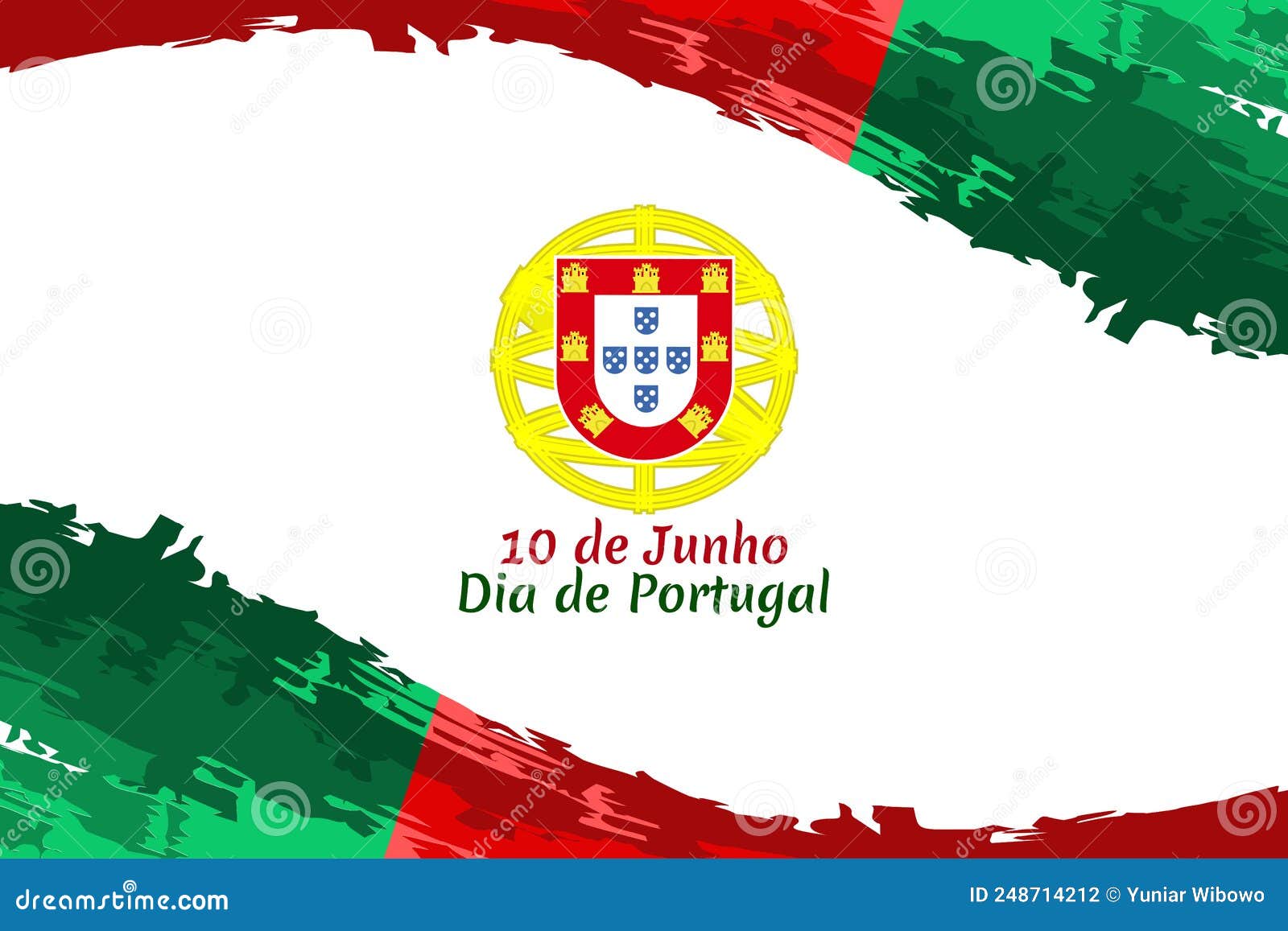 Translation: June 10, Portugal Day. Vector Illustration. Stock Vector ...