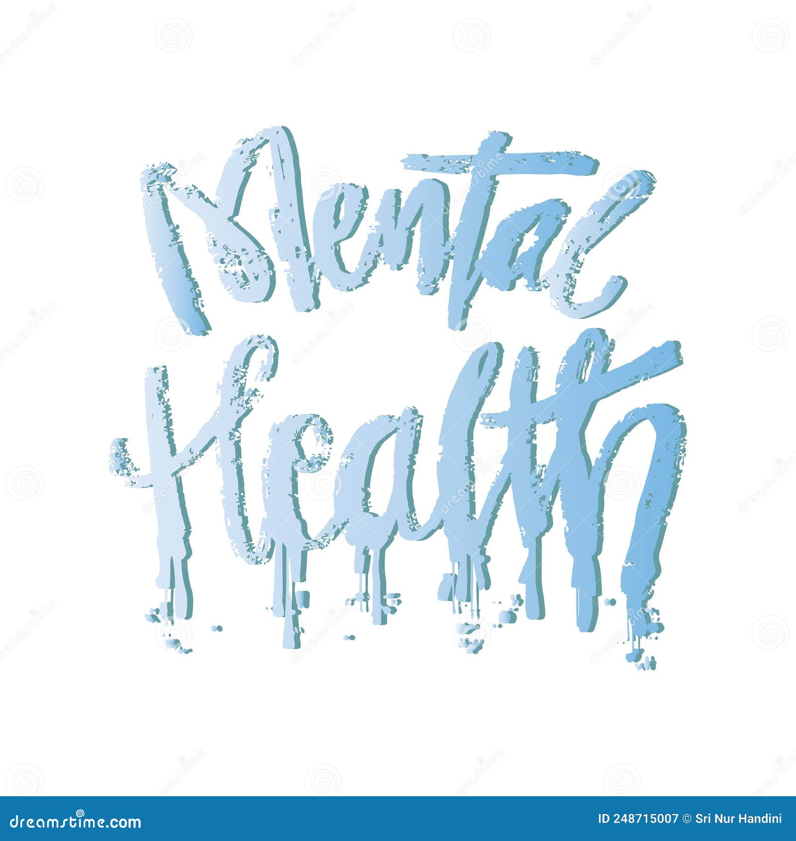 Mental Health Hand Lettering. Stock Illustration - Illustration of ...