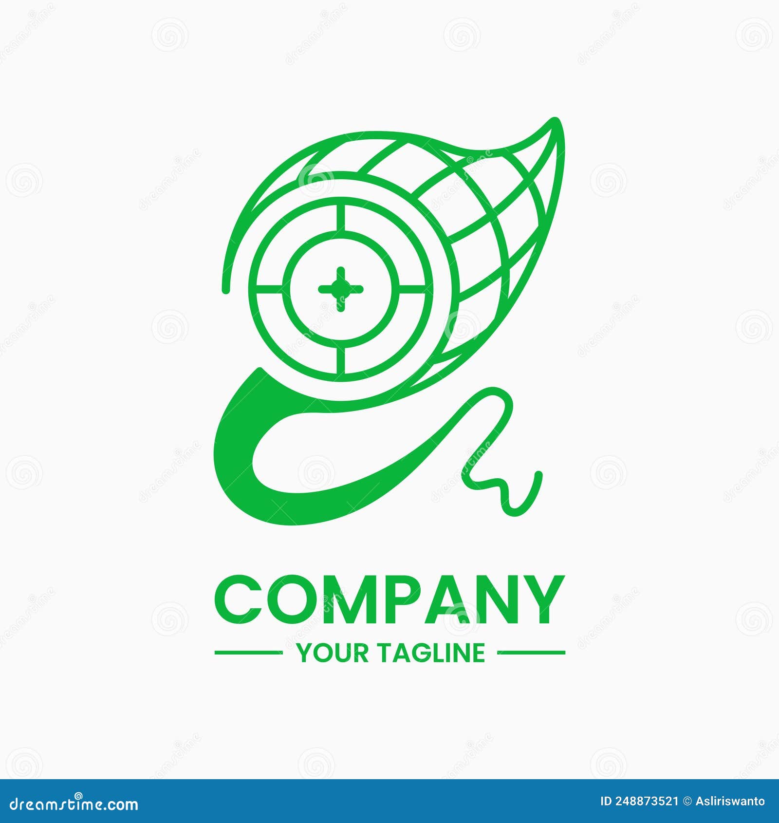 Insect Catching Net Target Logo Concept. Flat, Combination and Line ...