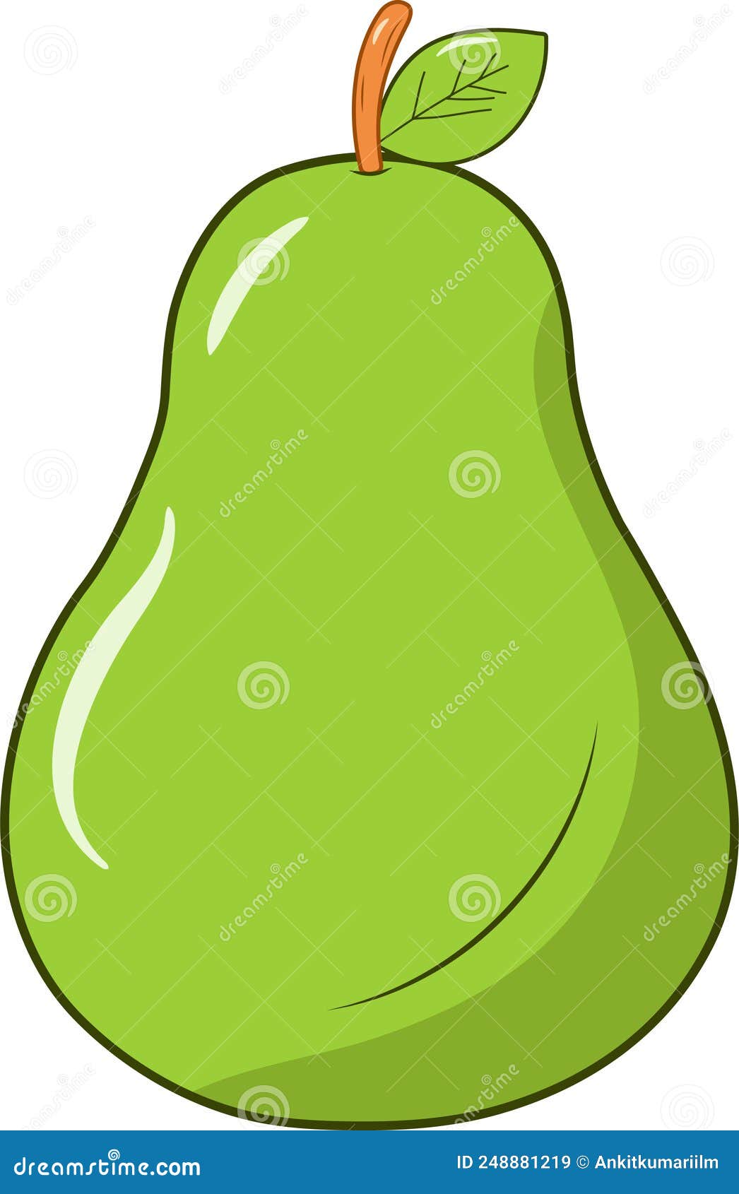 Pear Clip Art Vector Illustration Stock Vector - Illustration of food ...