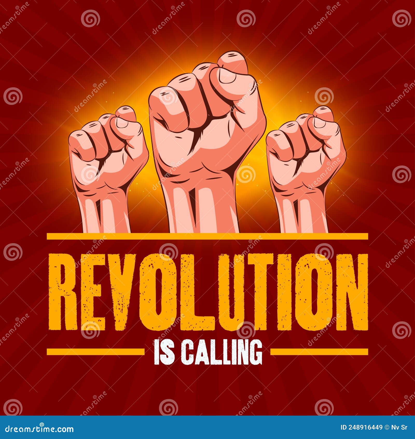 Violent Revolution, Uprising And Unrest In USA Vector Illustration ...