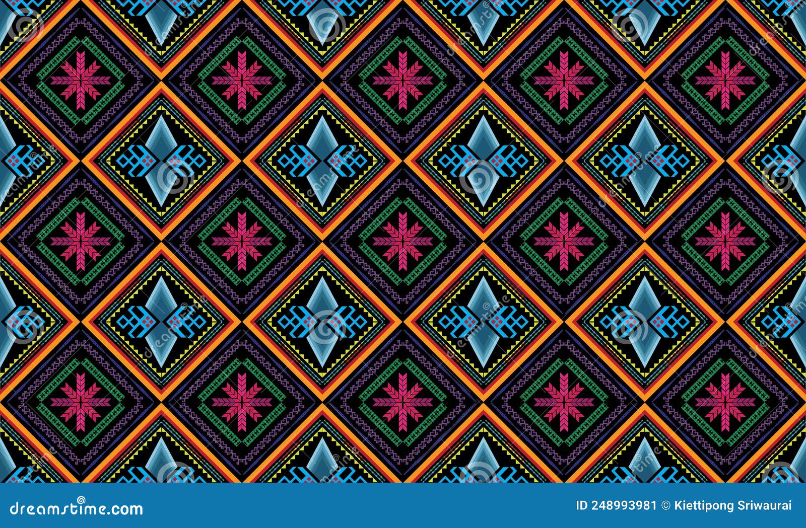 Ethnic Geometric Pattern Design for Background or Wallpaper. Stock ...