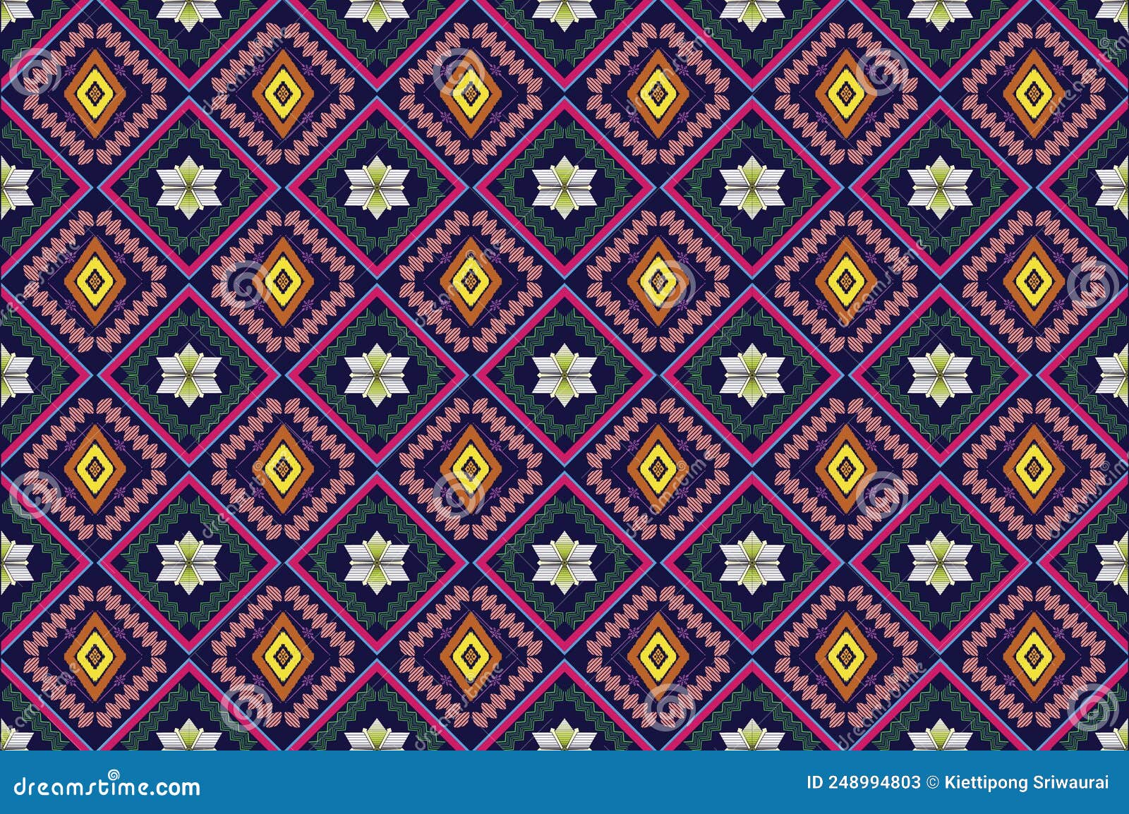 Geometric Ethnic Pattern Seamless Design for Background or Wallpaper ...