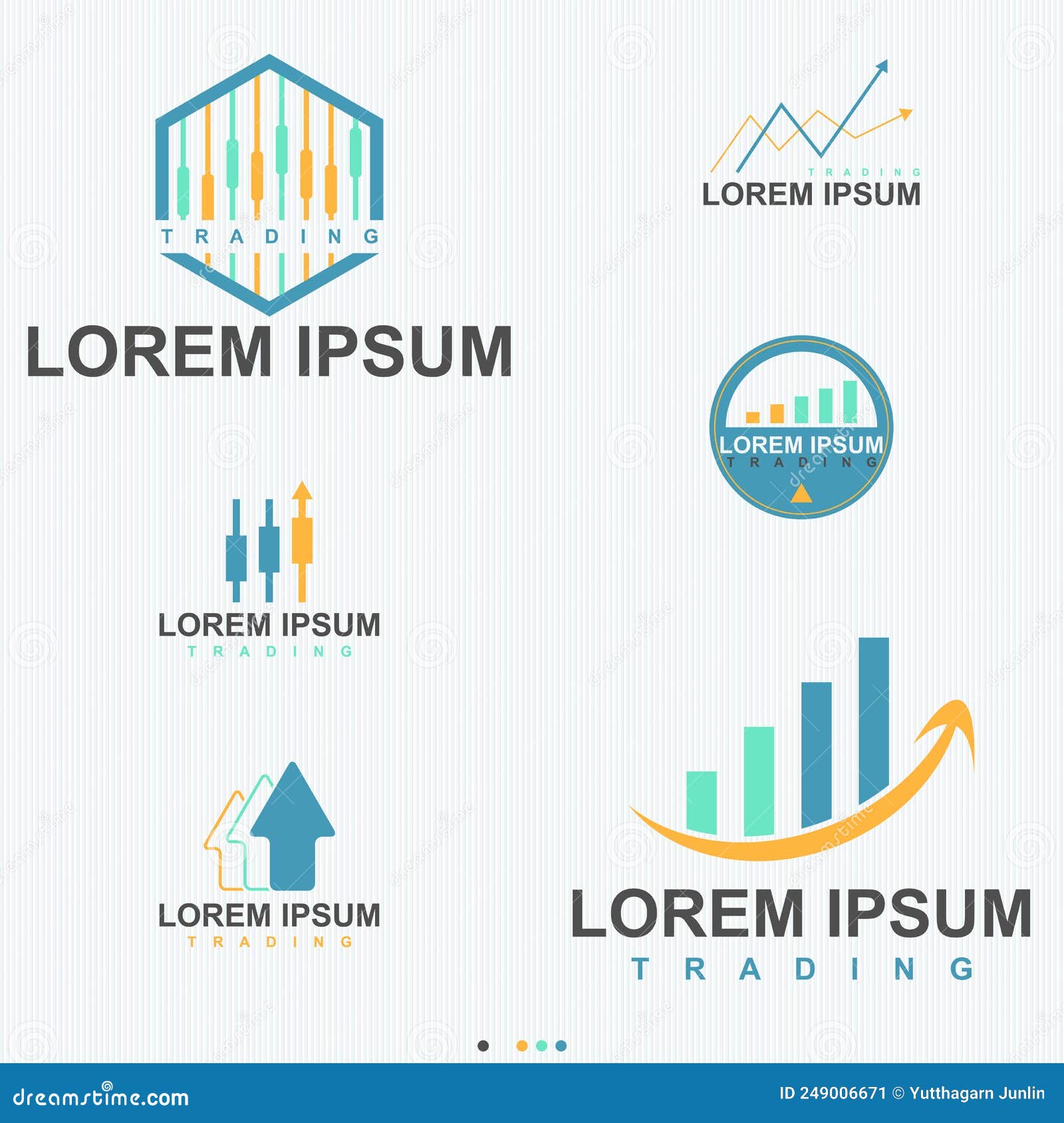 Trading and Graph Business Logo Set - Vector Stock Vector ...