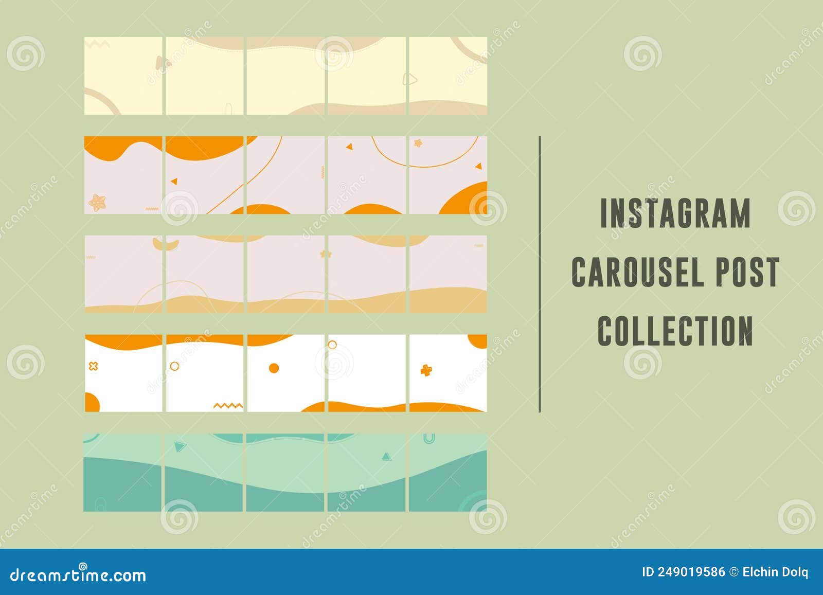 Instagram and Social Media Seamless Carousel Post Collection Stock ...