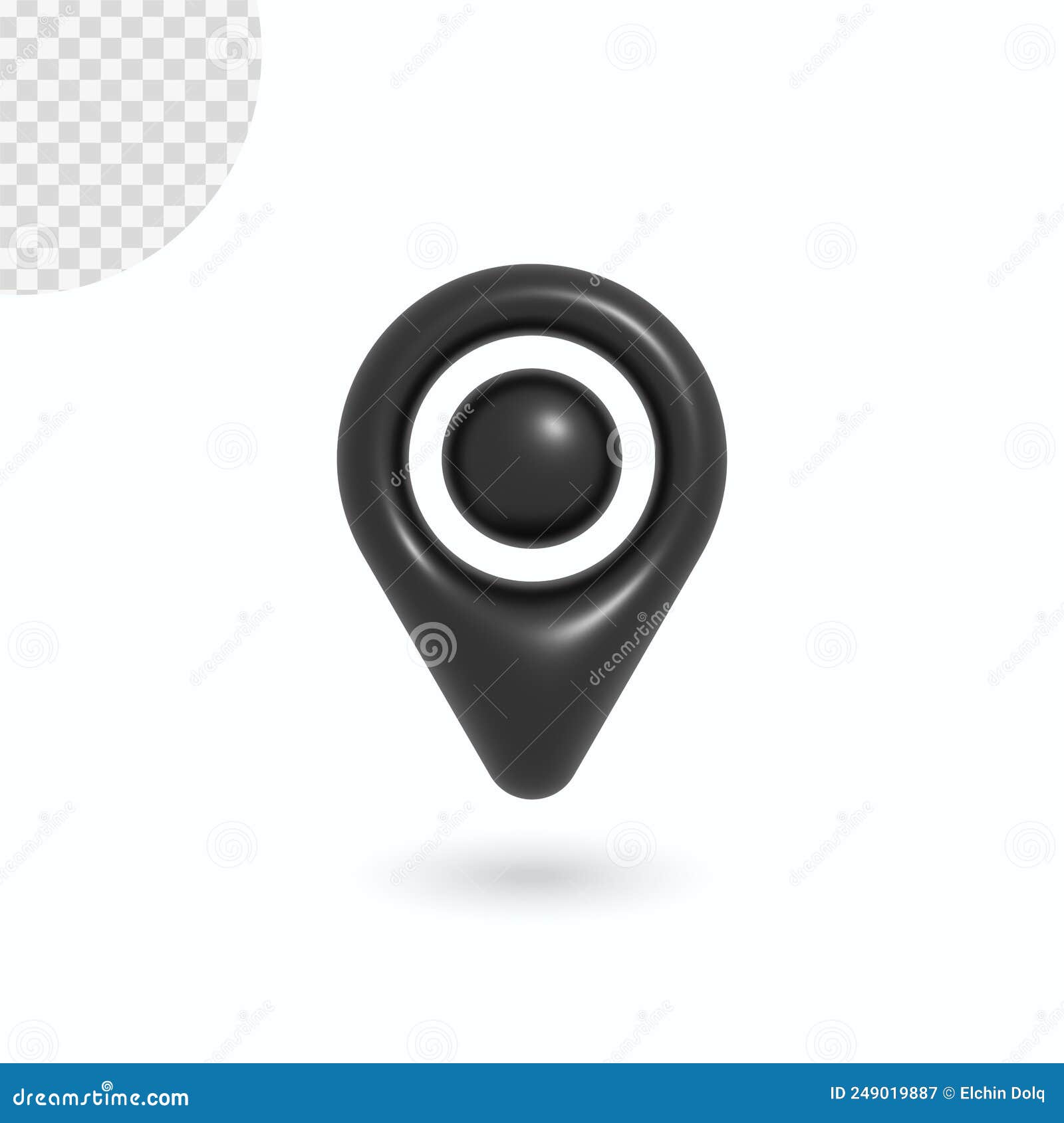 3D Rendering Location Pin Icon Stock Vector - Illustration of ...