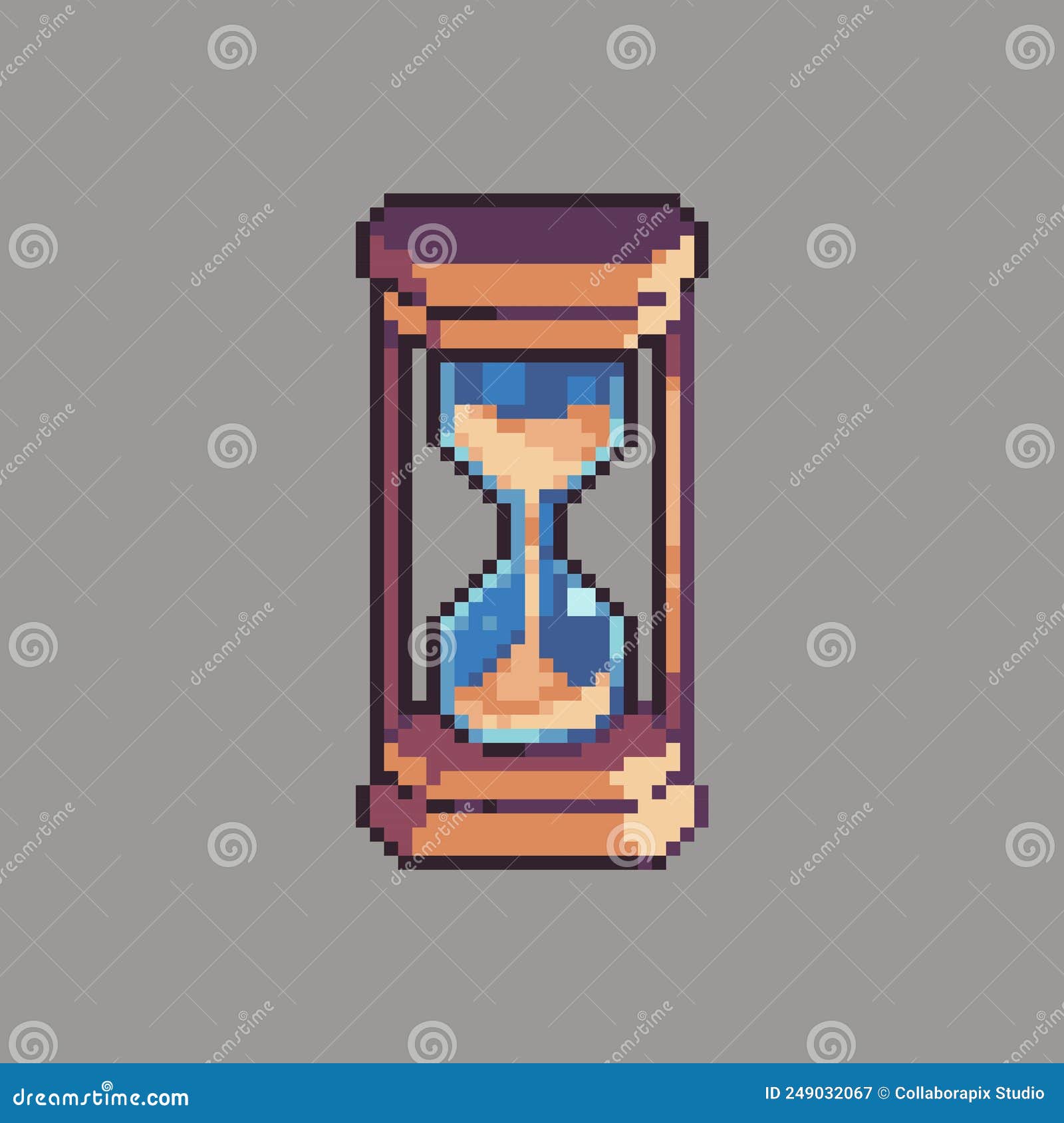 Hourglass Pixel Art Vector Design for Games Stock Vector - Illustration ...