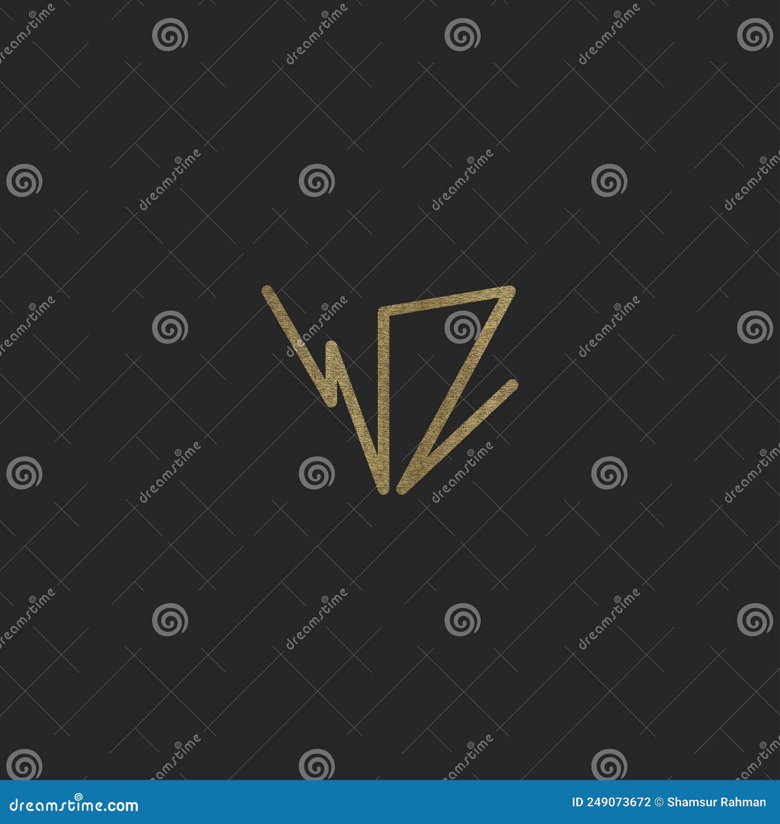 Alphabet Initials Logo WZ, ZW, Z and W Stock Vector - Illustration of ...