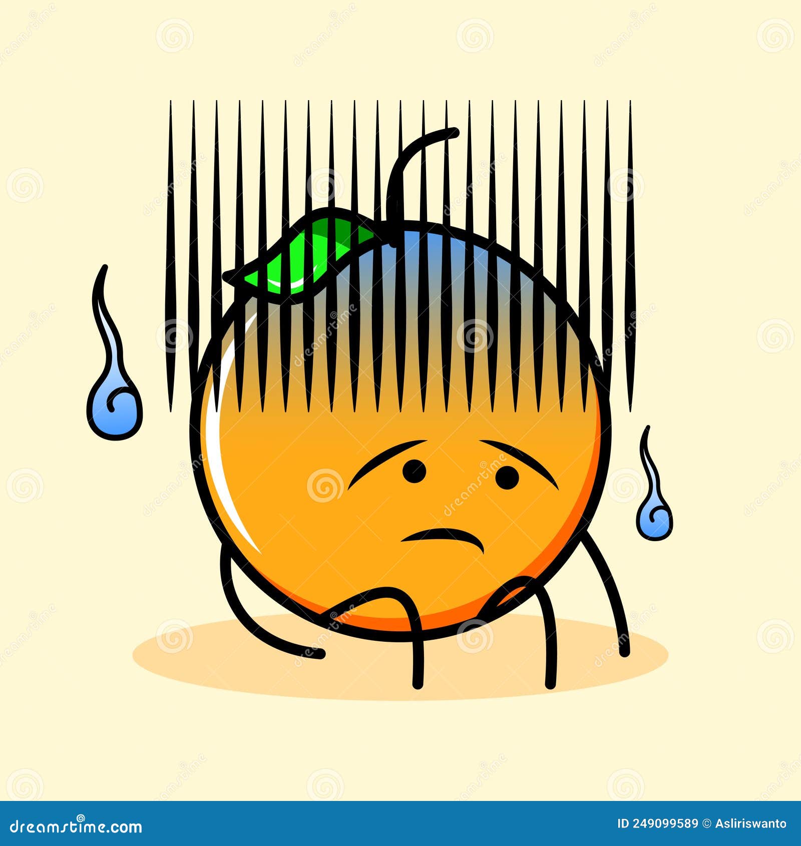 Outline Hopeless Human Vector Icon. Isolated Black Simple Line Element ...