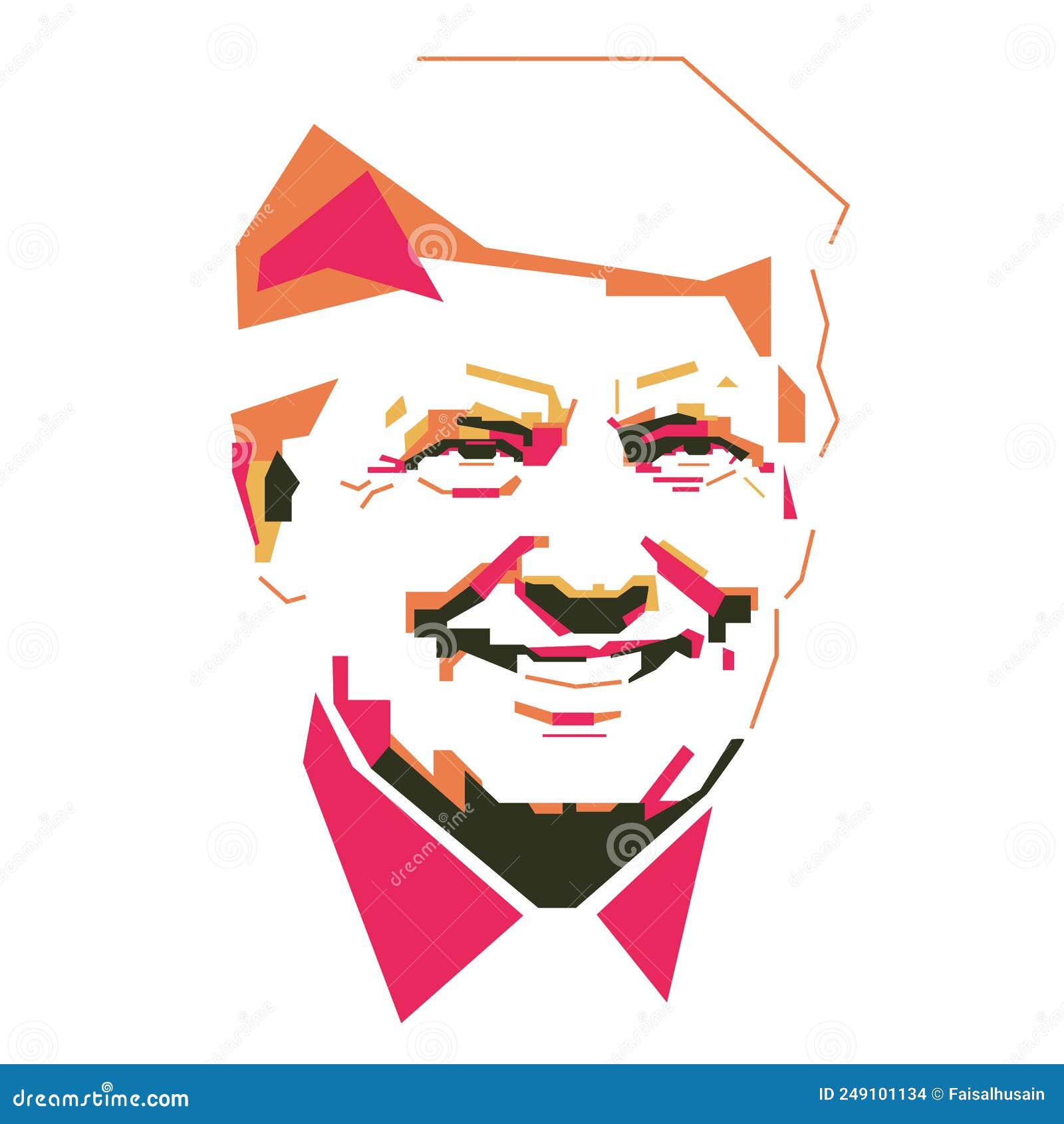 Donald Trump Simple Vector Illustration Editorial Stock Image ...