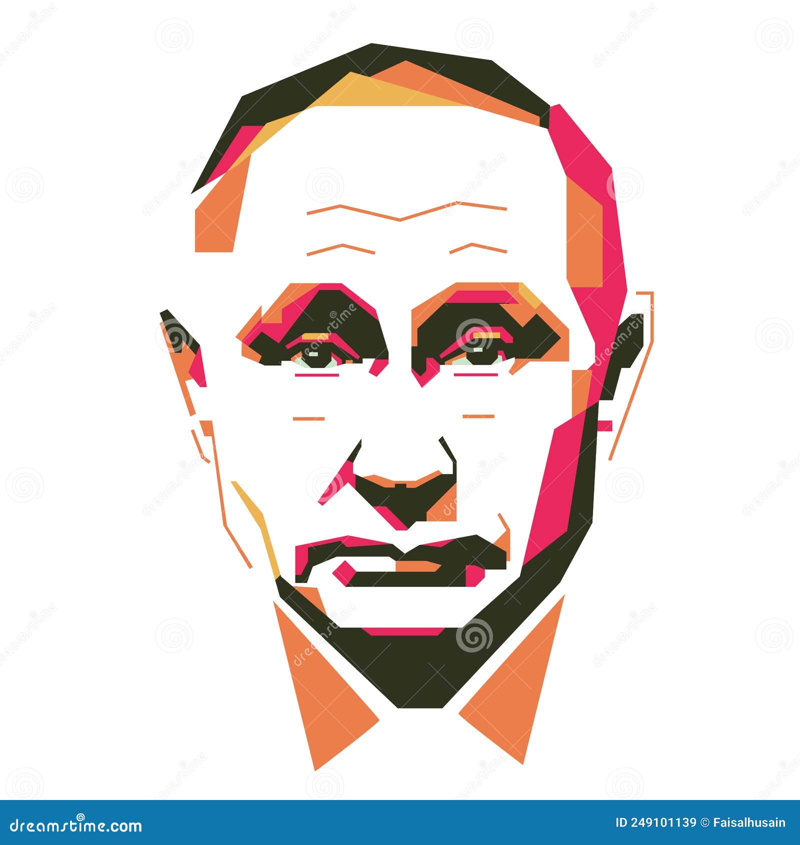President of Russia Vladimir Putin Simple Vector Editorial Stock Image ...