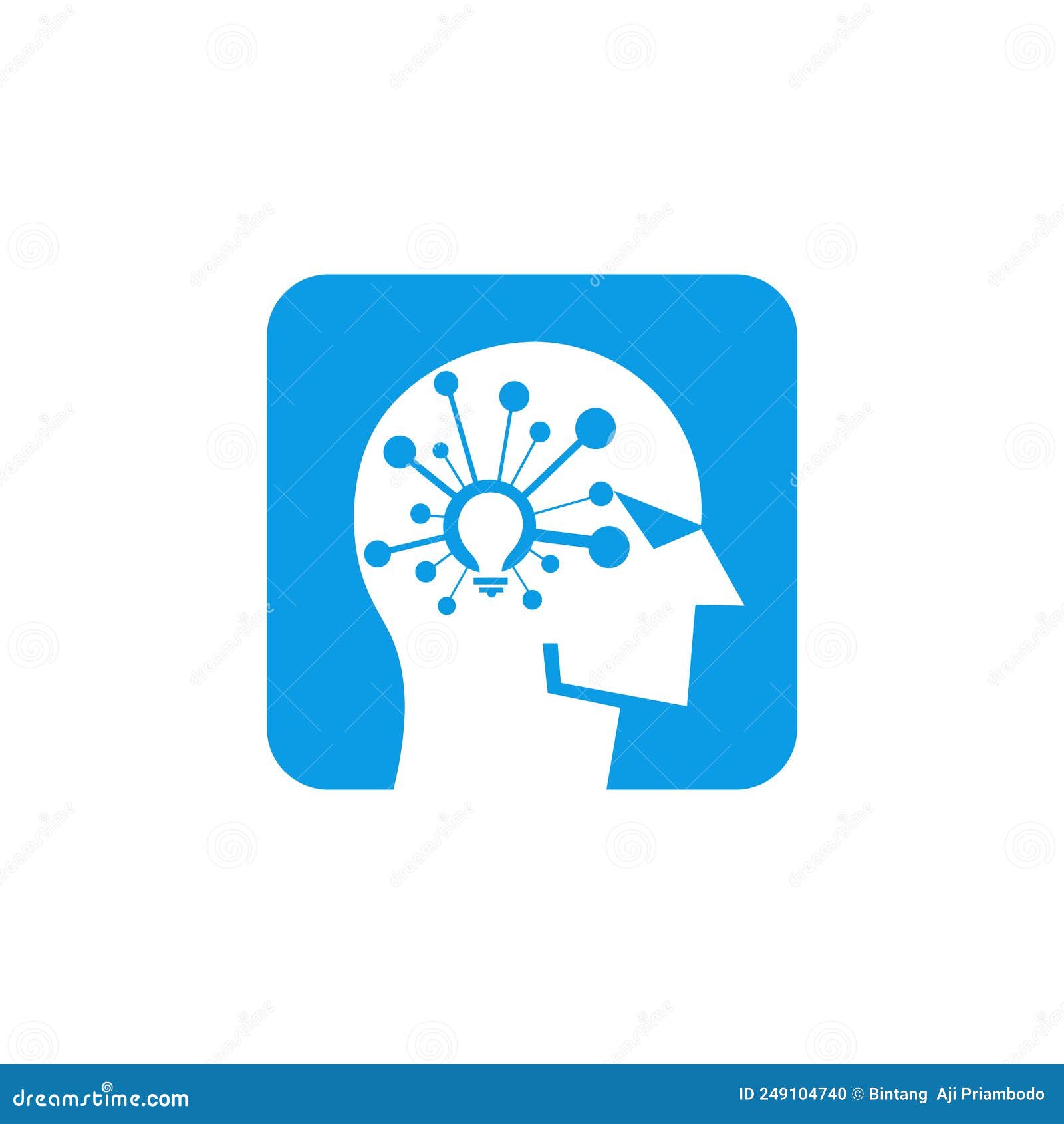 Brain Activity Concept.human Head Stock Vector - Illustration of brain ...