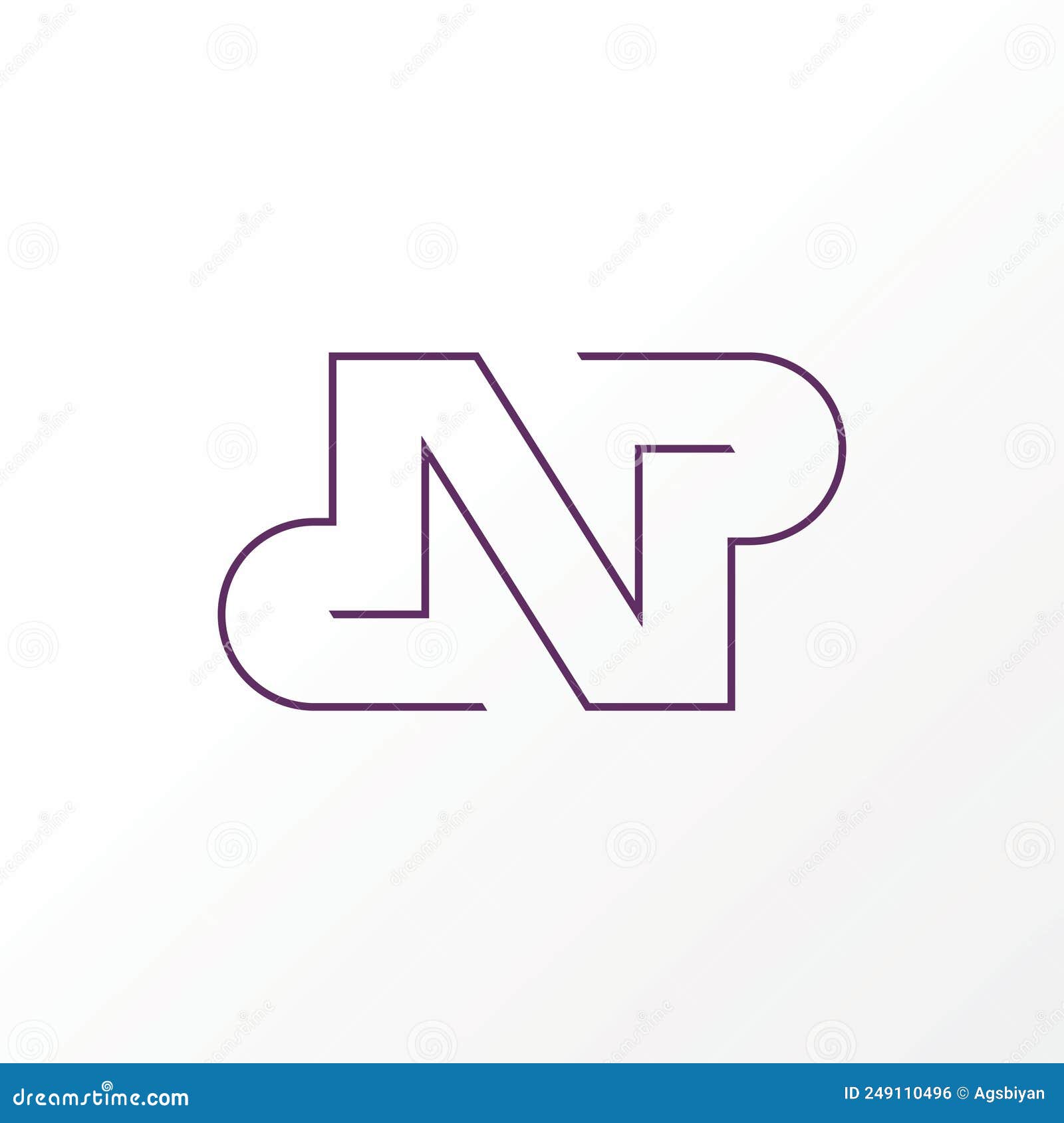 Simple Letter or Word DNP Line Thin Font Like Pattern Precision Flip ...