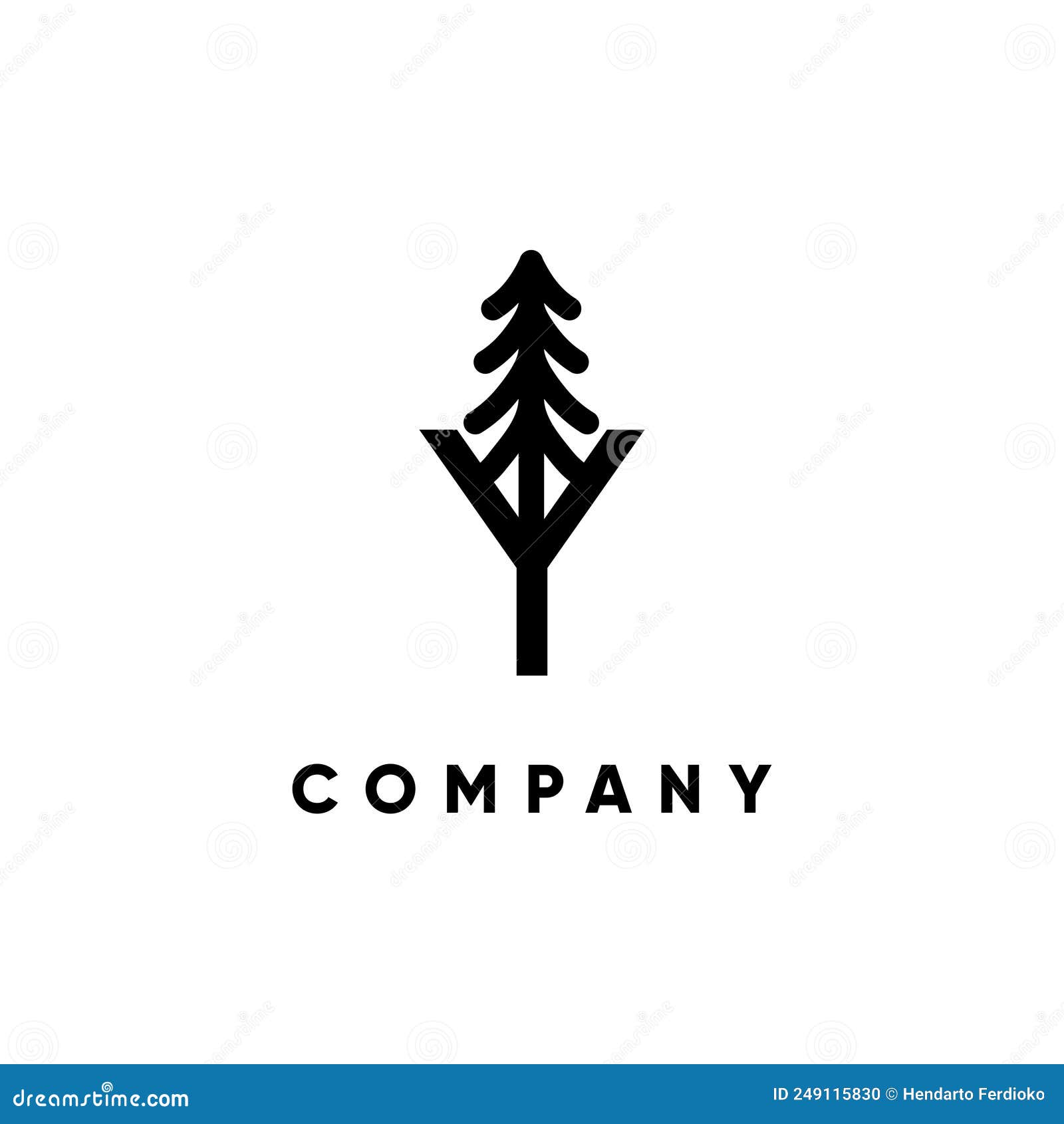 Letter Y Pine Tree Logo Design Vertor Icon Graphic Emblem Illustration ...