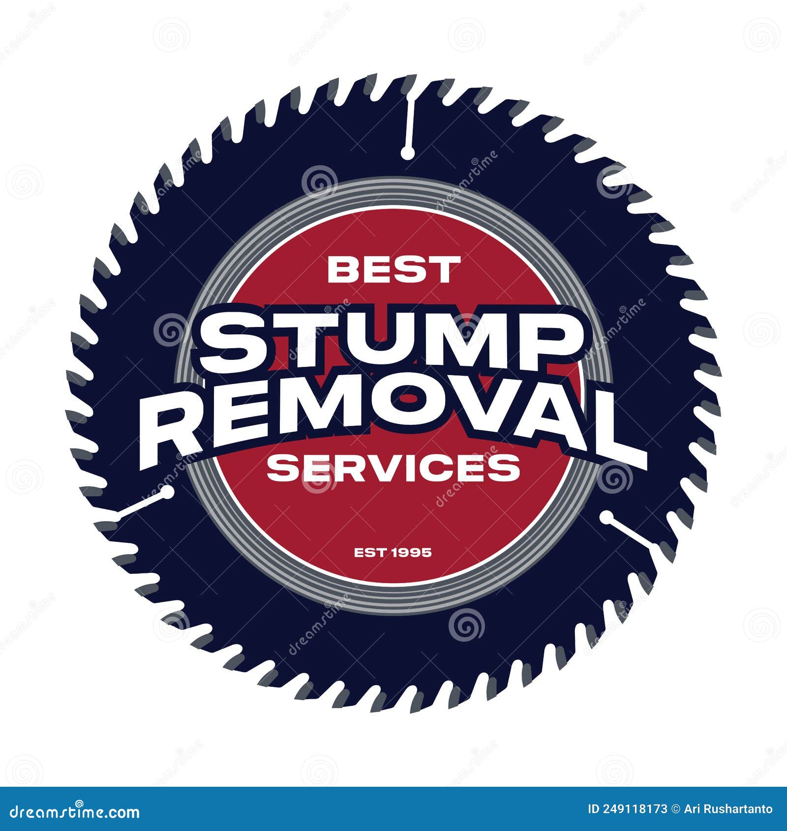 Stump Grinder and Axe Logo Design Stock Vector - Illustration of ...