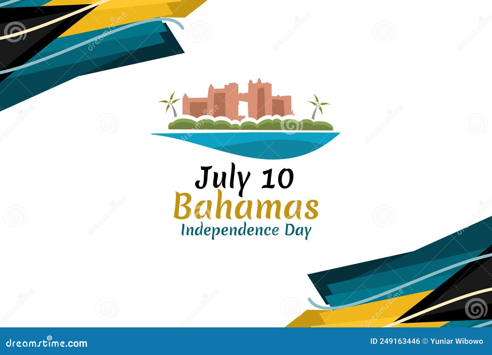 July 10, Independence Day of Bahamas Vector Illustration. Stock Vector ...