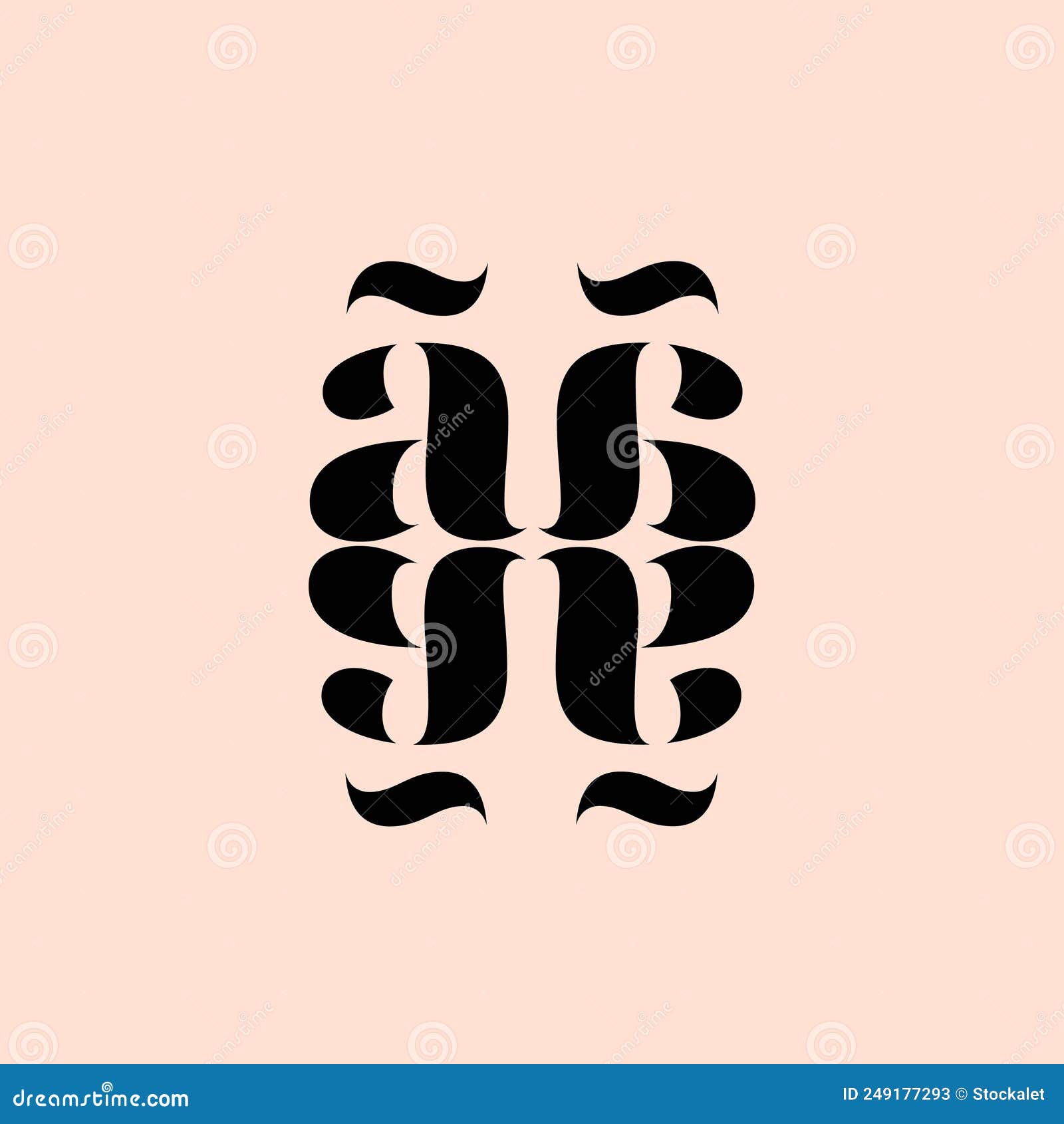 AA Monogram Logo. Abstract Decorative Alphabet Initials. Stock Vector ...