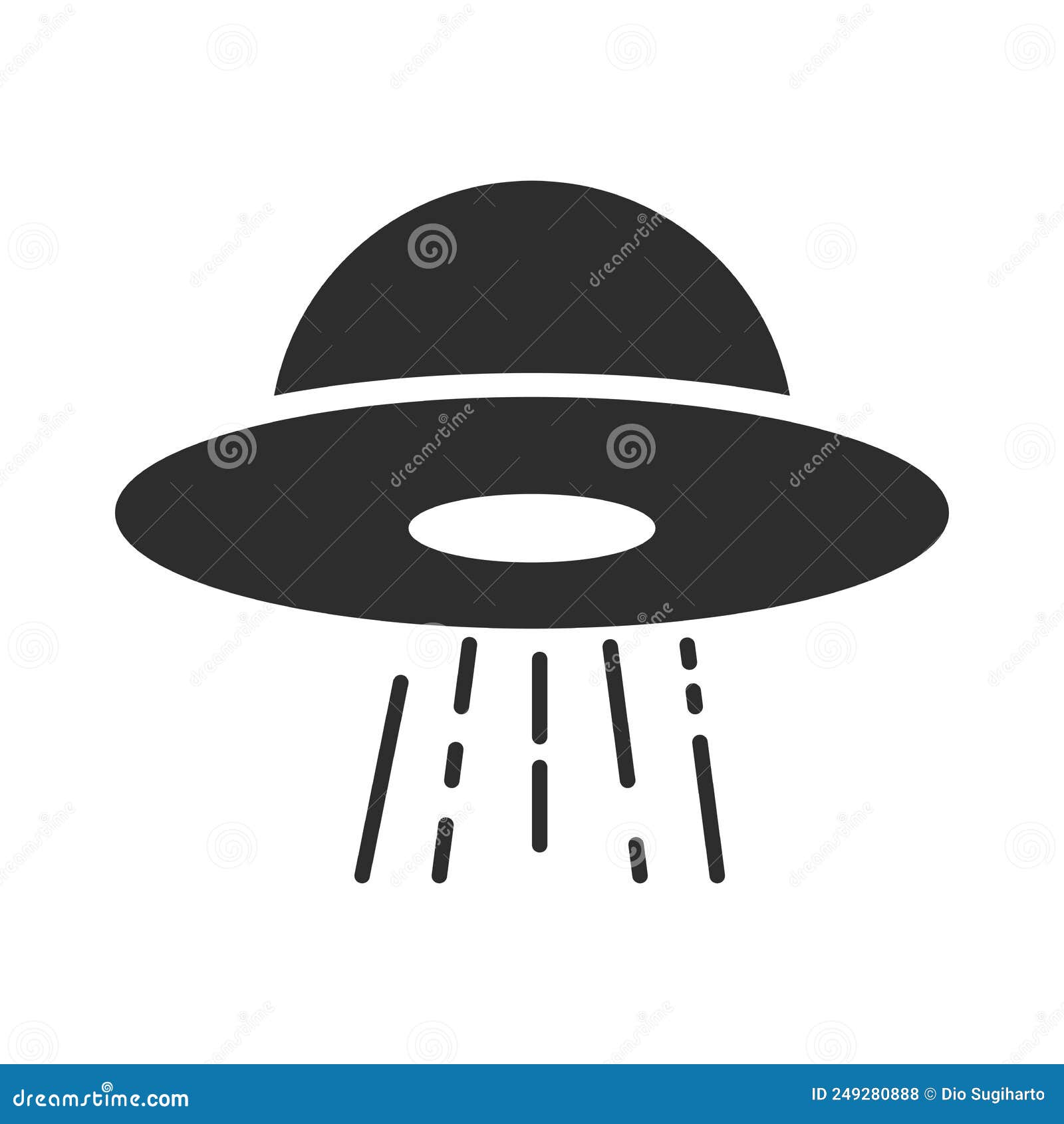 Vector Illustration of UFO. Space Icon Stock Vector - Illustration of ...