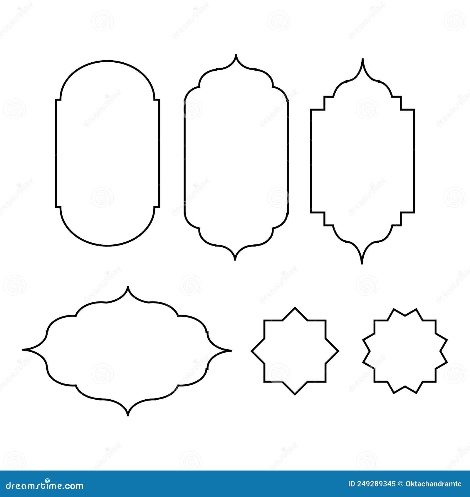 Islamic Border, Islamic Elements Vector, Islamic Frame Design Template ...