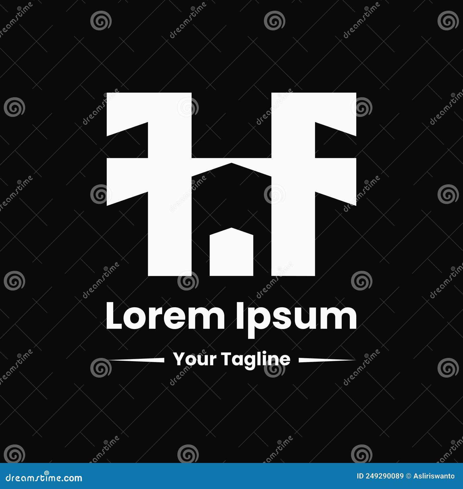 Letter F and House Logo Concept. Monogram, Silhlouette, Flat, Simple ...