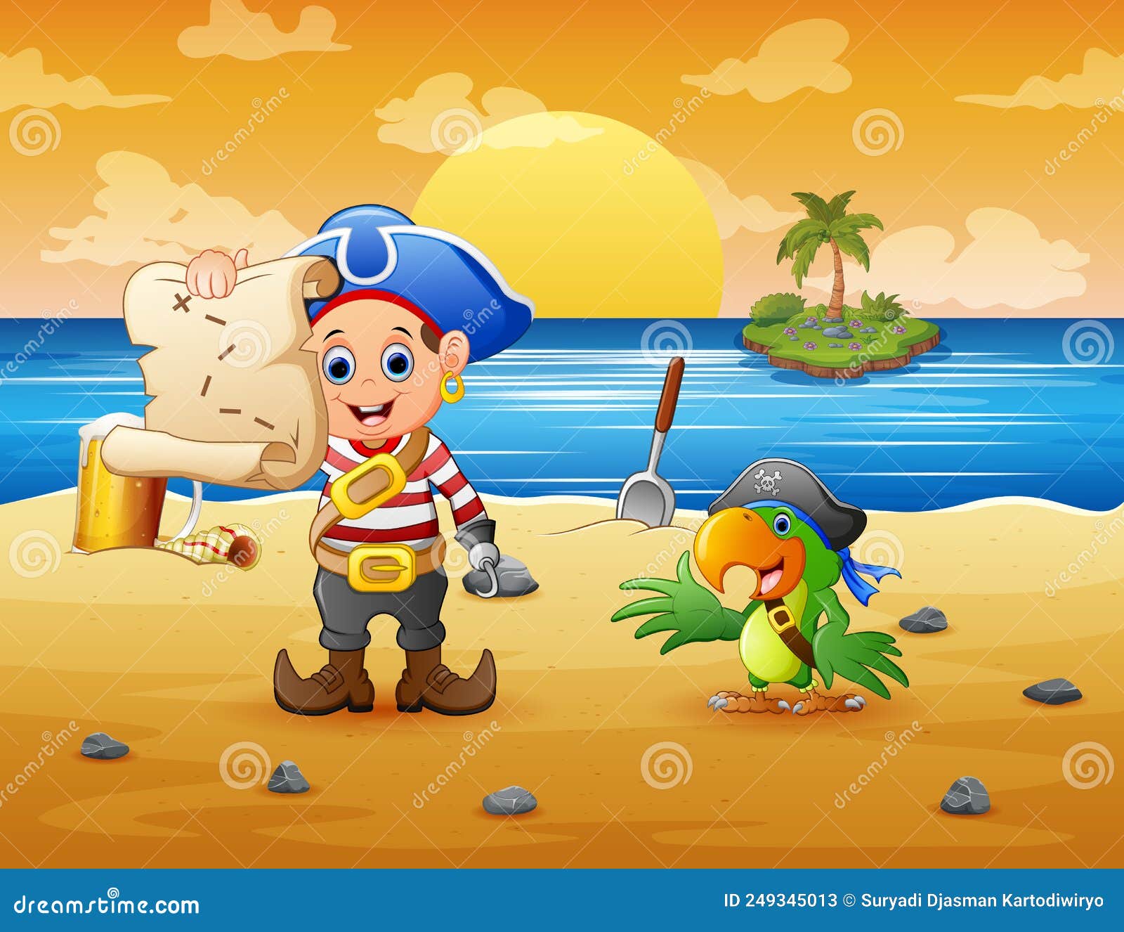 Old Pirate Maps Stock Illustration | CartoonDealer.com #70257559