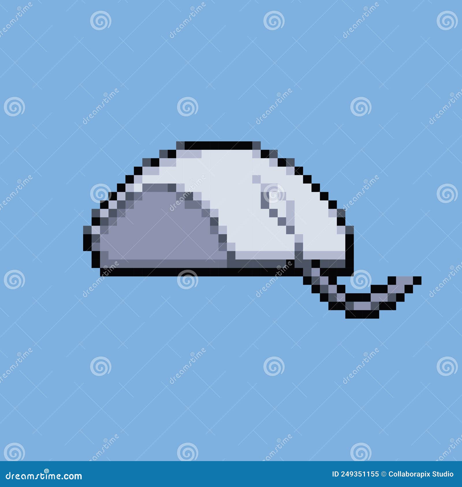 Pixel Art Computer Mouse Vector Icon Stock Vector - Illustration of ...