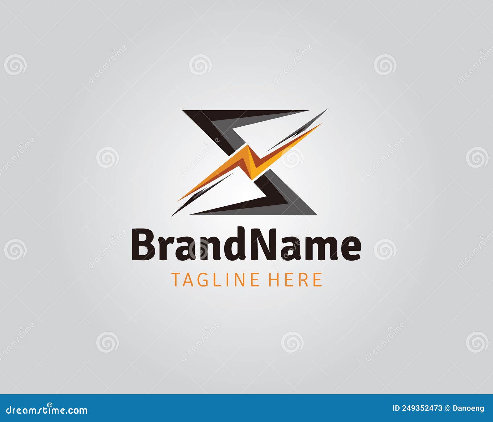 Abstract Z Letter with Thunder Shape, Initial Z Electrical Logo Design ...