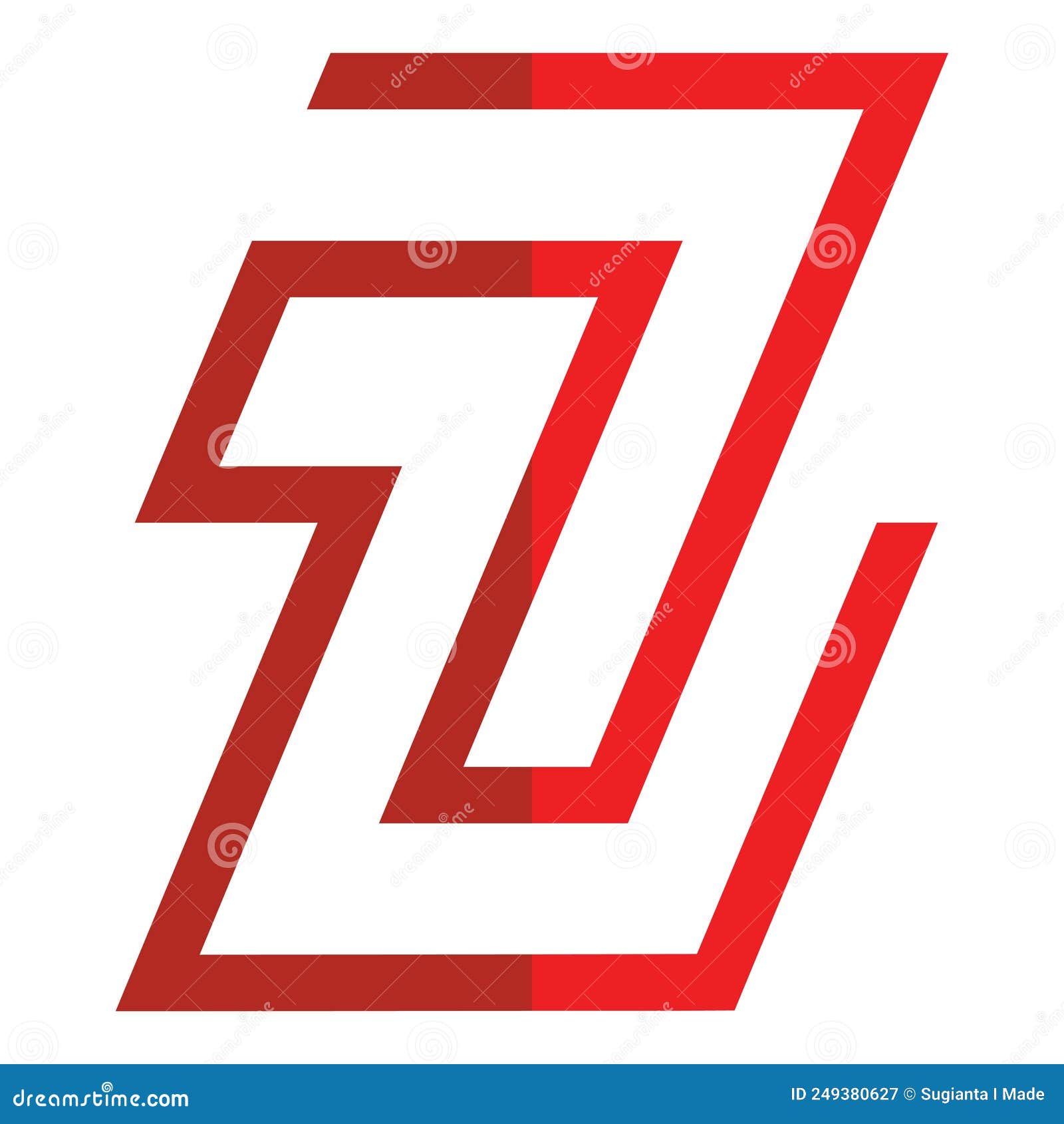 Number Combination of 27logo Vector Stock Vector - Illustration of four ...