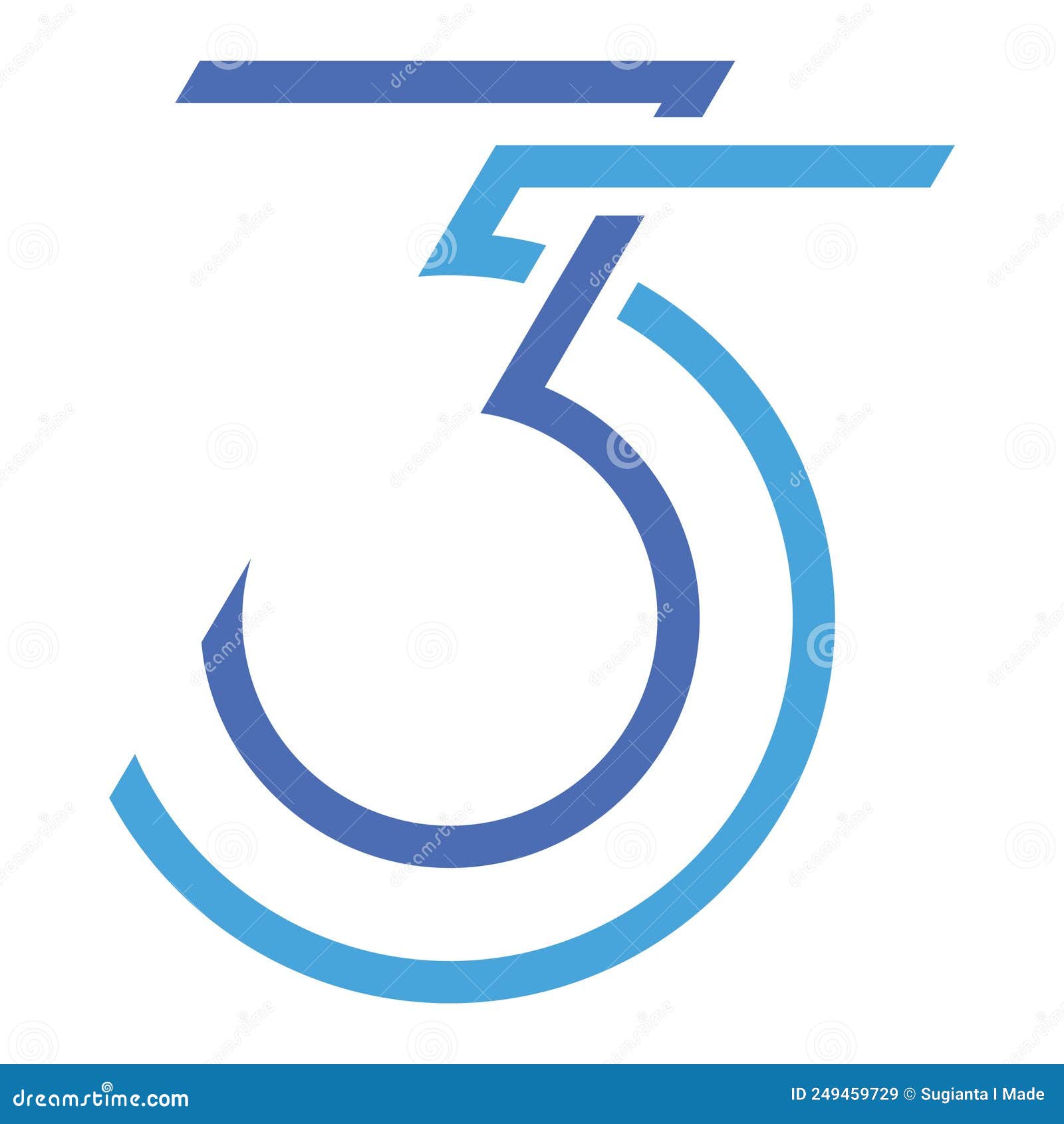 Number Combination of 35 Logo Vector Stock Vector - Illustration of ...