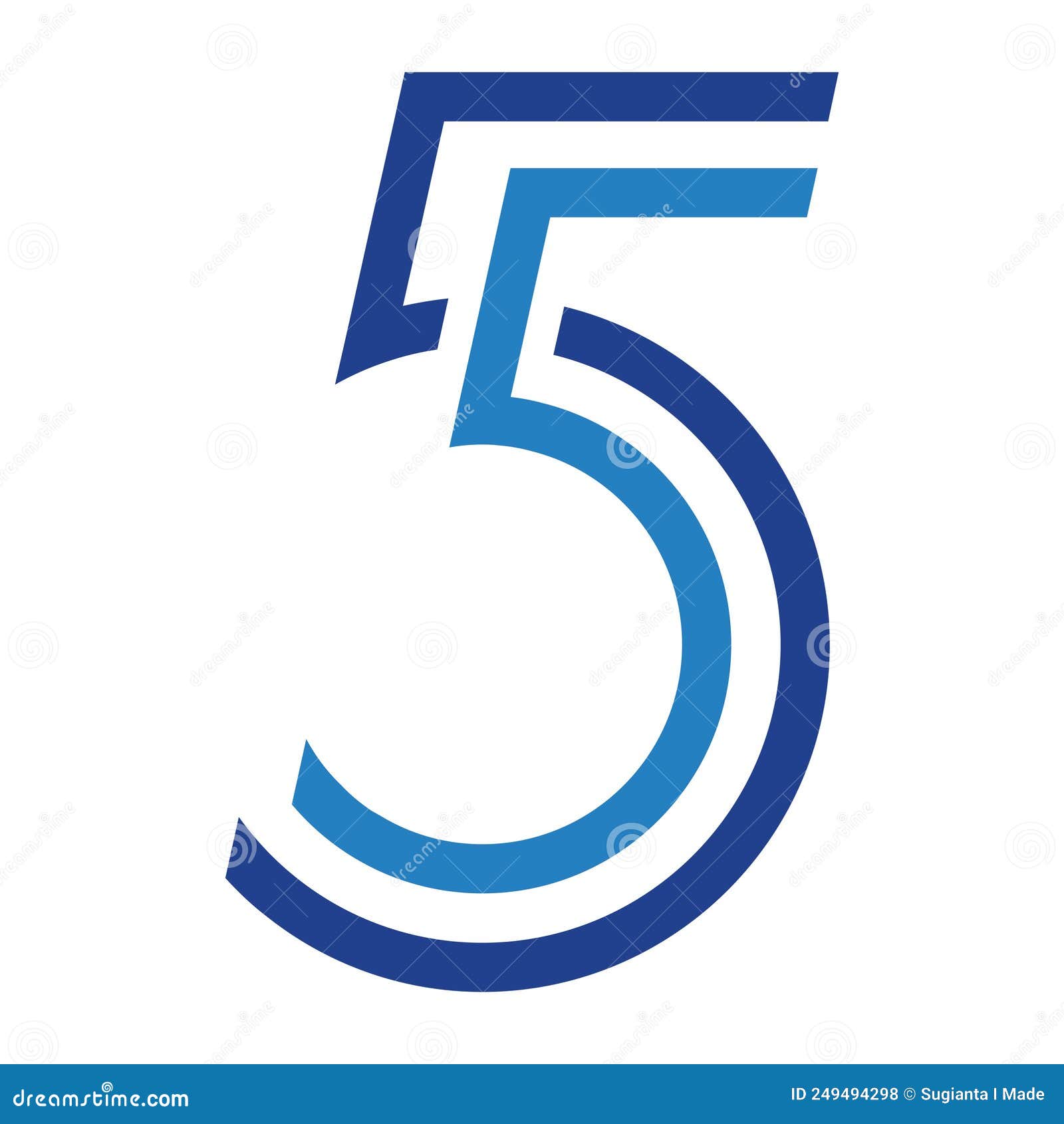 Number Combination of 55 Logo Vector Stock Vector - Illustration of ...
