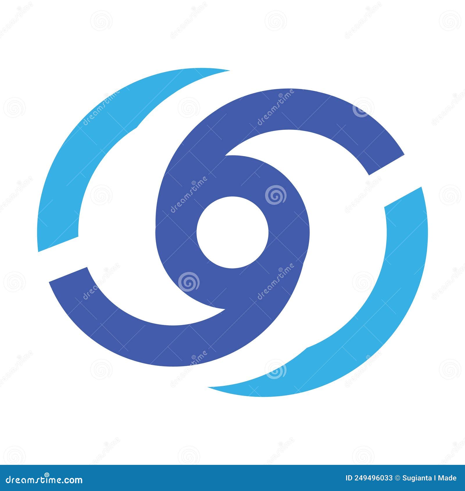 Number Combination of 69 Logo Vector Stock Vector - Illustration of ...