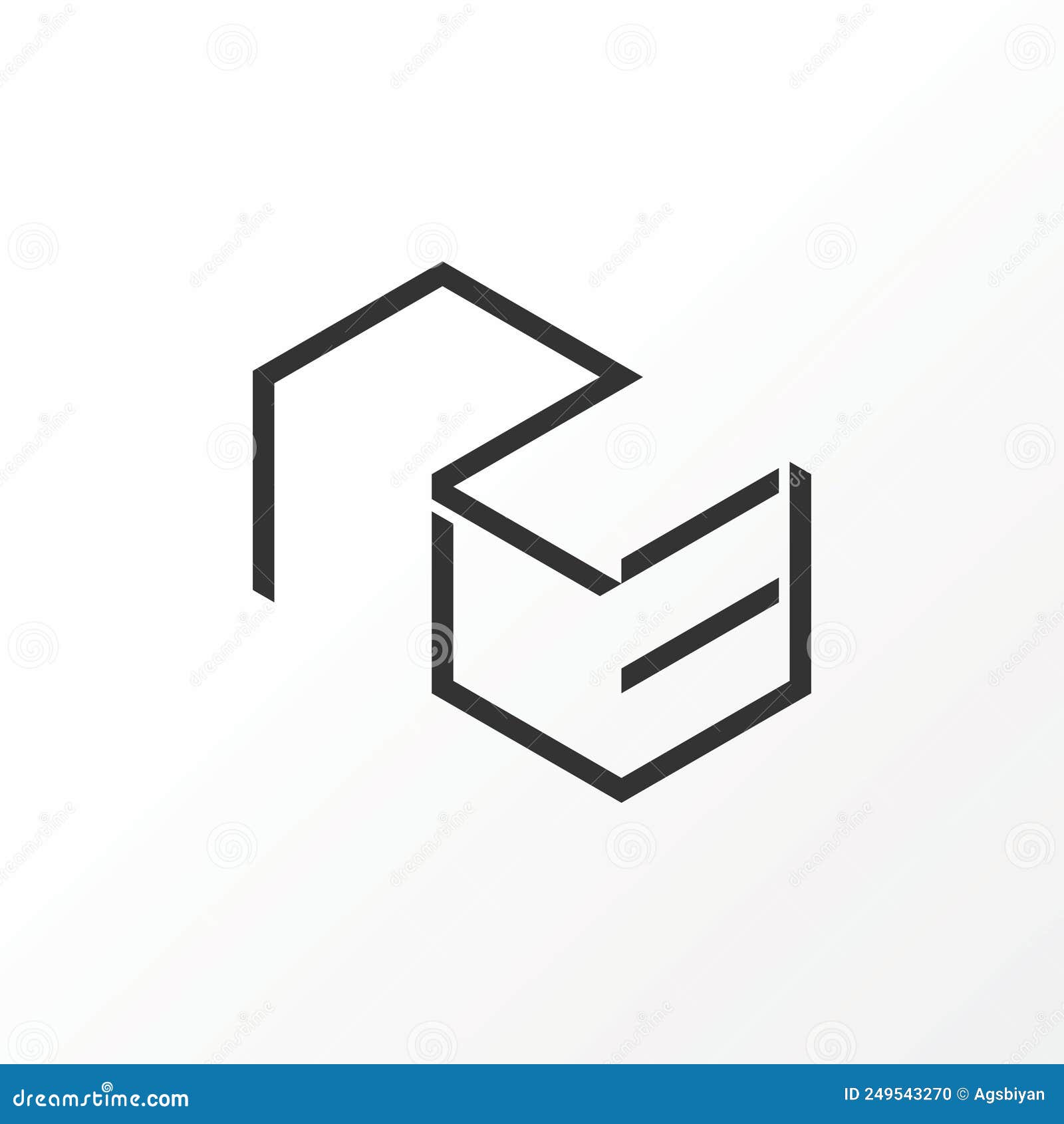 Simple and Unique Letter or Word RLE or RCE Line Font on 3D Double ...