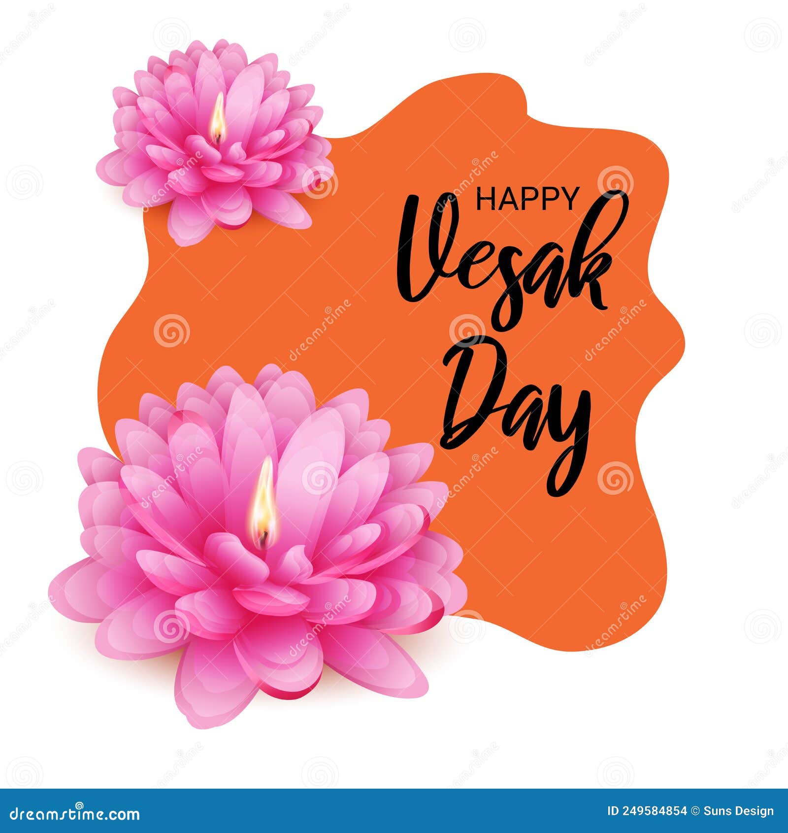 Vesak Day is a Holy Day for Buddhists. Happy Buddha Day Stock ...