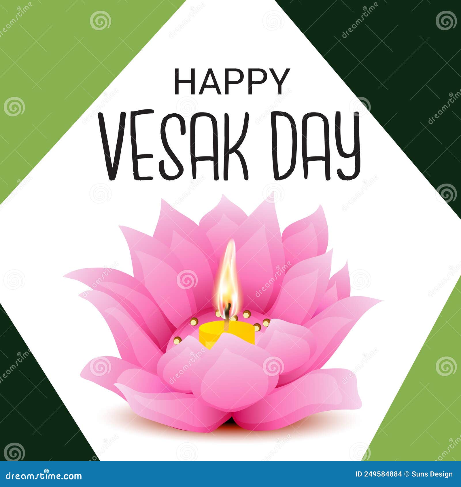 Vesak Day is a Holy Day for Buddhists. Happy Buddha Day Stock ...