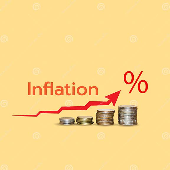 Stacked coins stock illustration. Illustration of inflation - 249644951