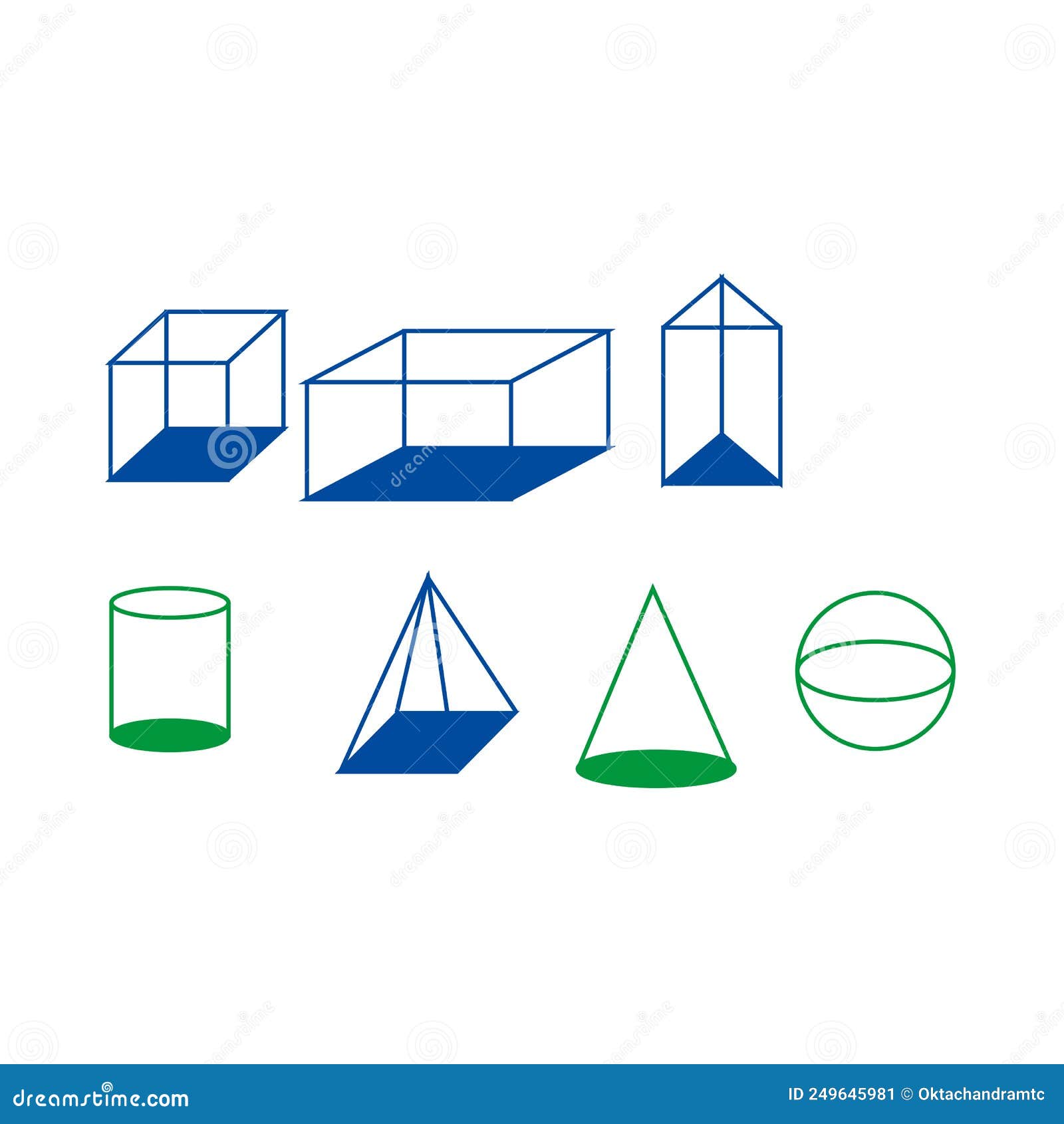 Three-dimensional Geometric Object. Illustration of Cubes, Blocks ...