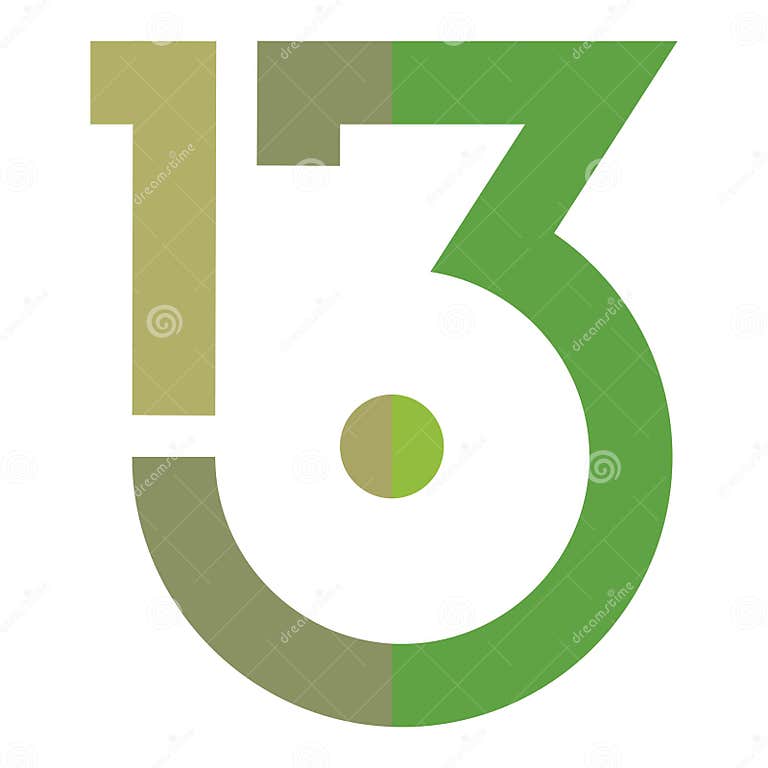 Number 13 logo vector stock vector. Illustration of alphabet - 249720223