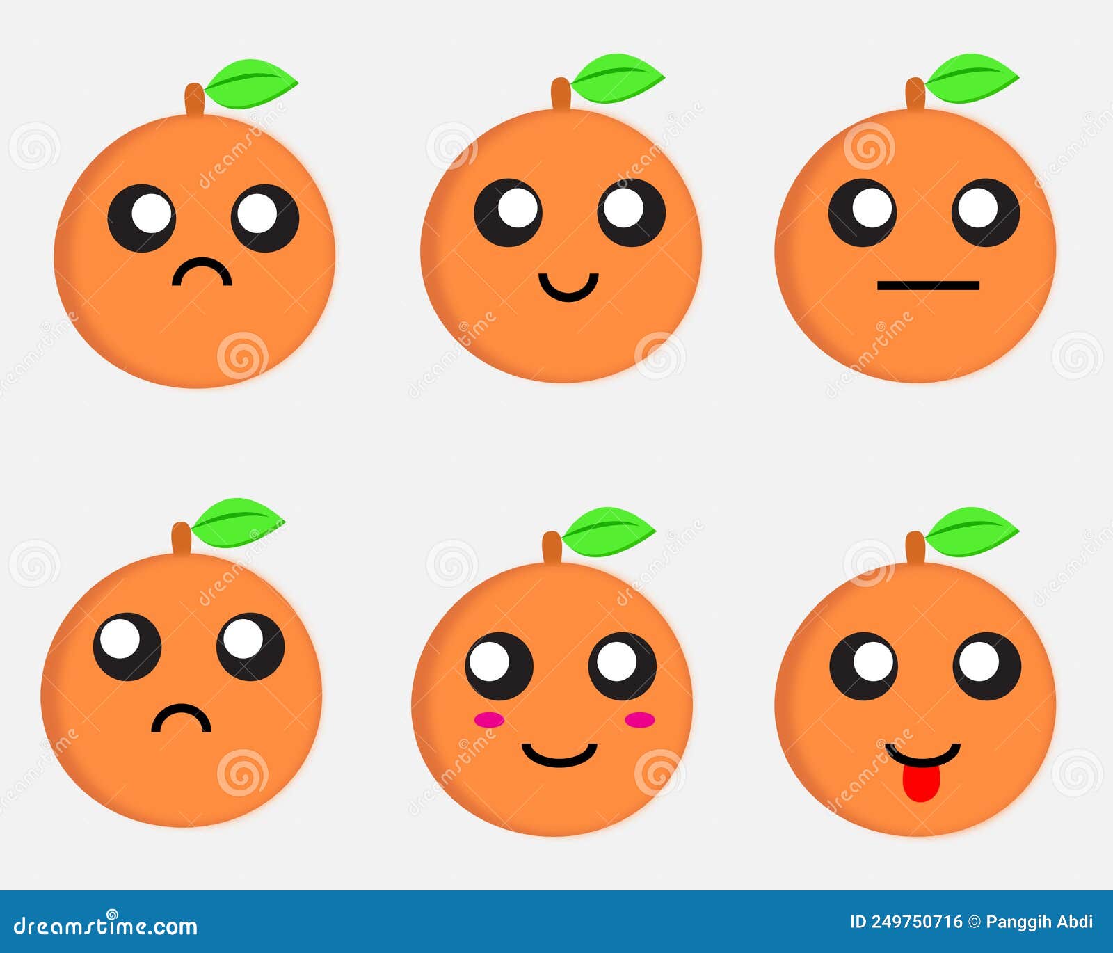 Orange Set Character Vector Ilustration, Orange Ilustration, Tropical ...