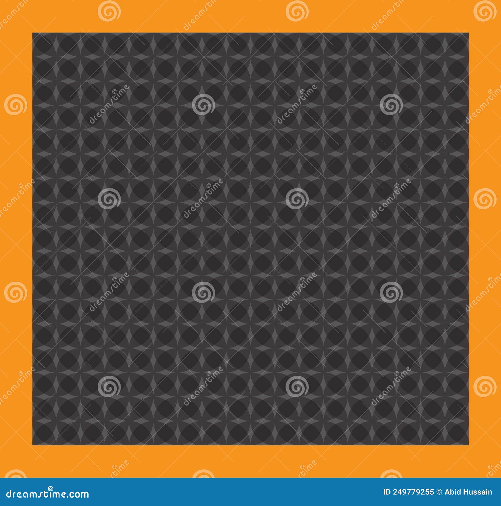 Dark Grey Pattern Design with Mustard Color Border Stock Illustration ...