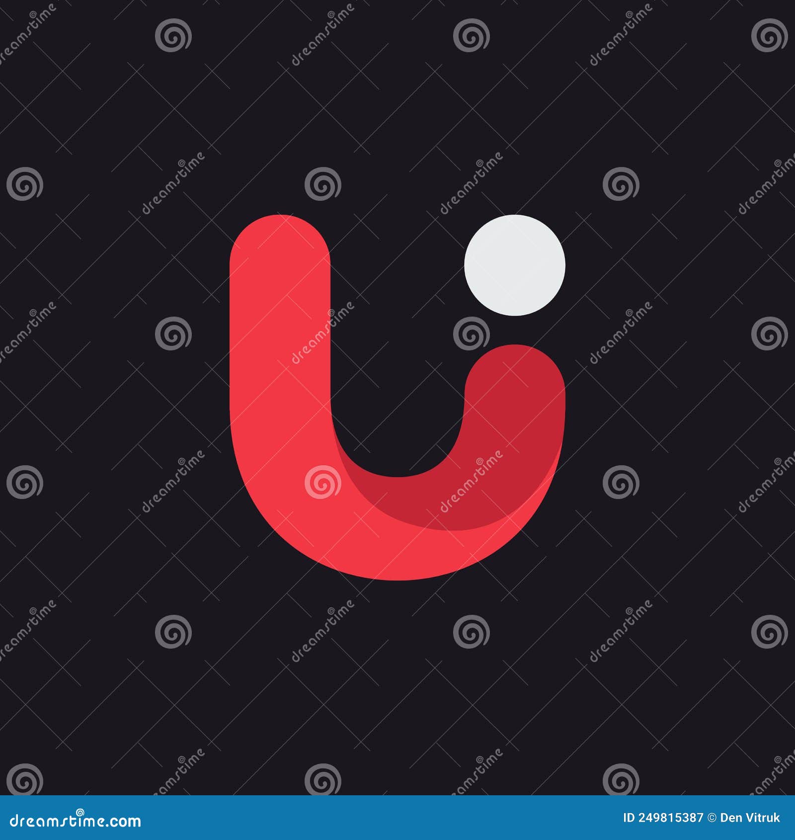 Ui Letter Logo Design Template Stock Vector - Illustration of logotype ...