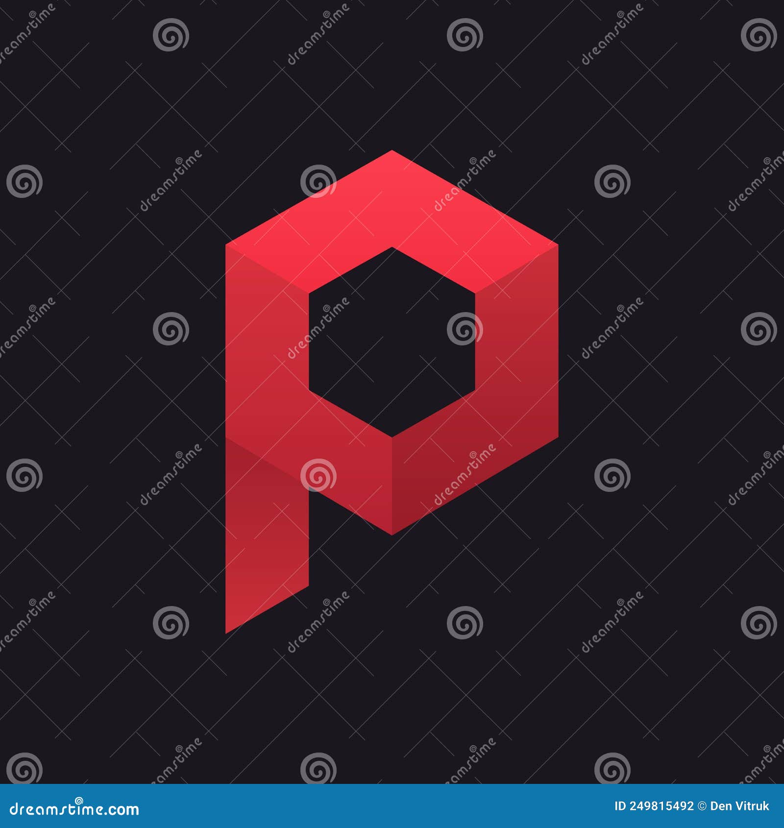 P Hexagon Vector Letter Logo Design Template Stock Vector ...