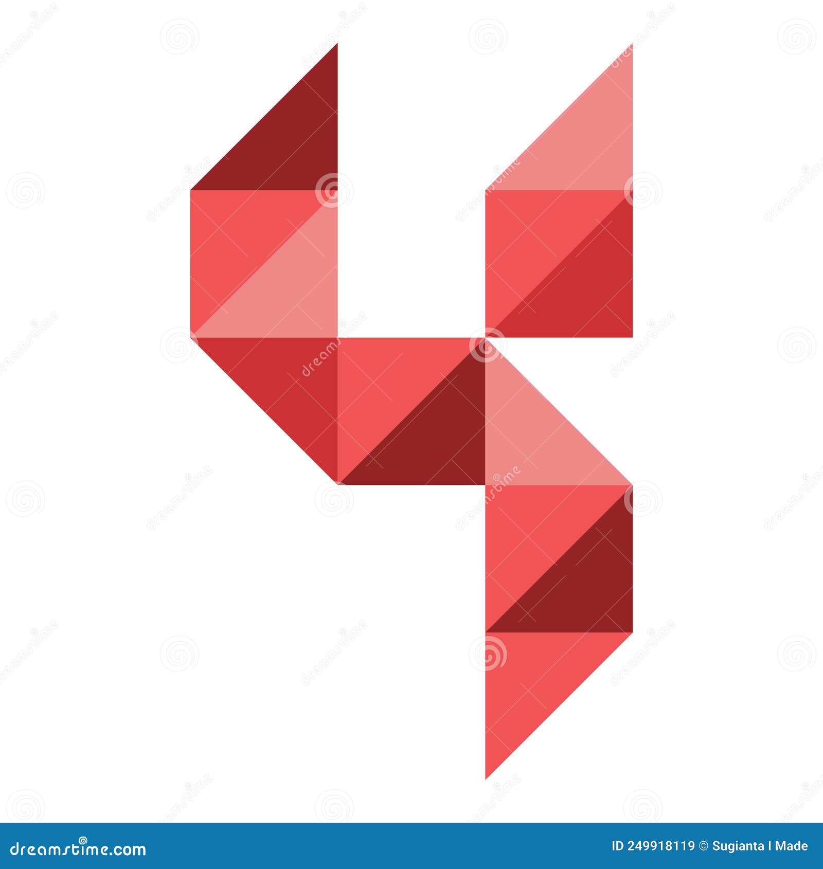 Number 4 Logo Vector | CartoonDealer.com #249918119