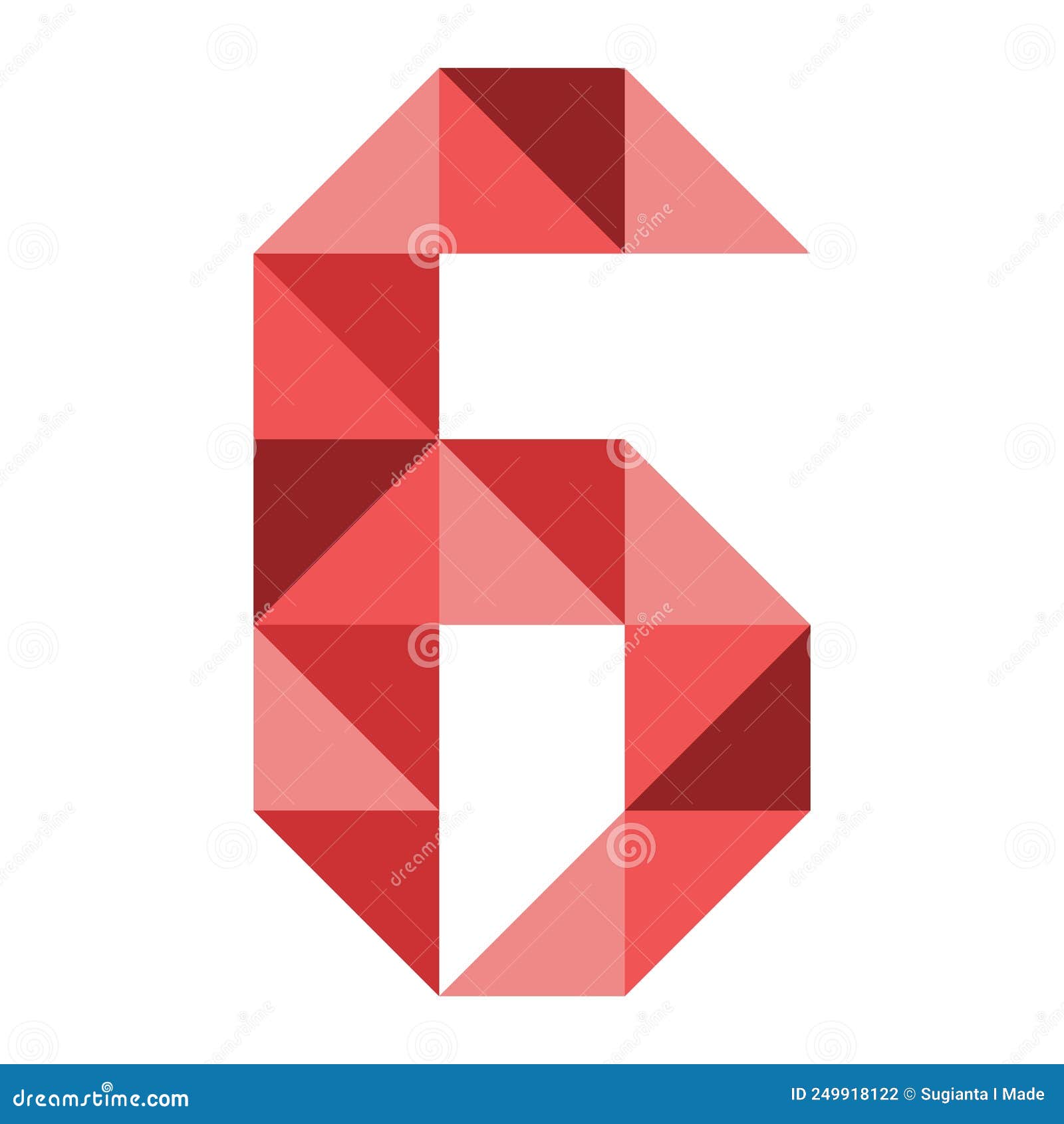 Number 6 logo vector stock vector. Illustration of five - 249918122