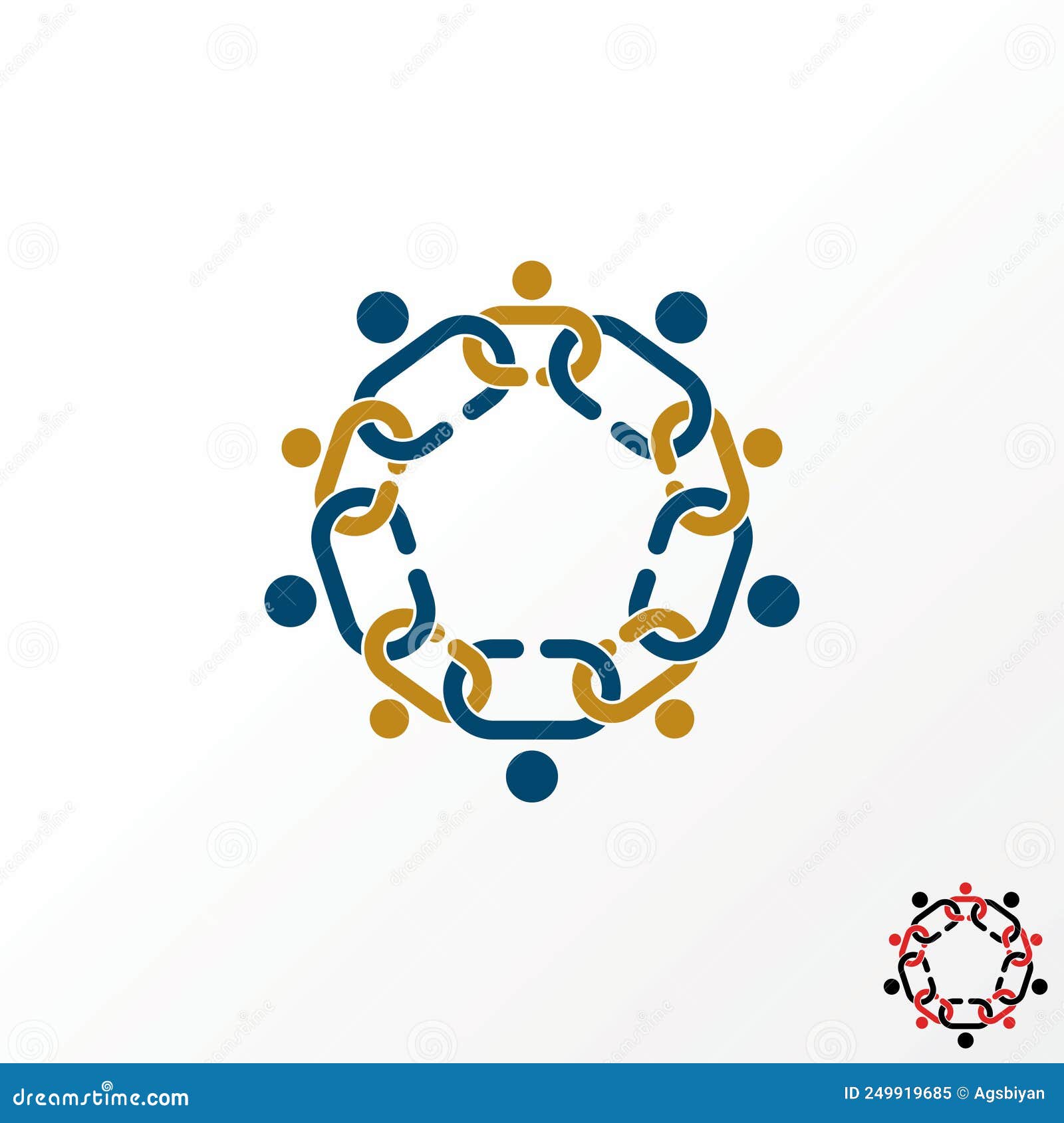 Simple and Unique Chain Like Human or Body Hand in Hand on Around Image ...