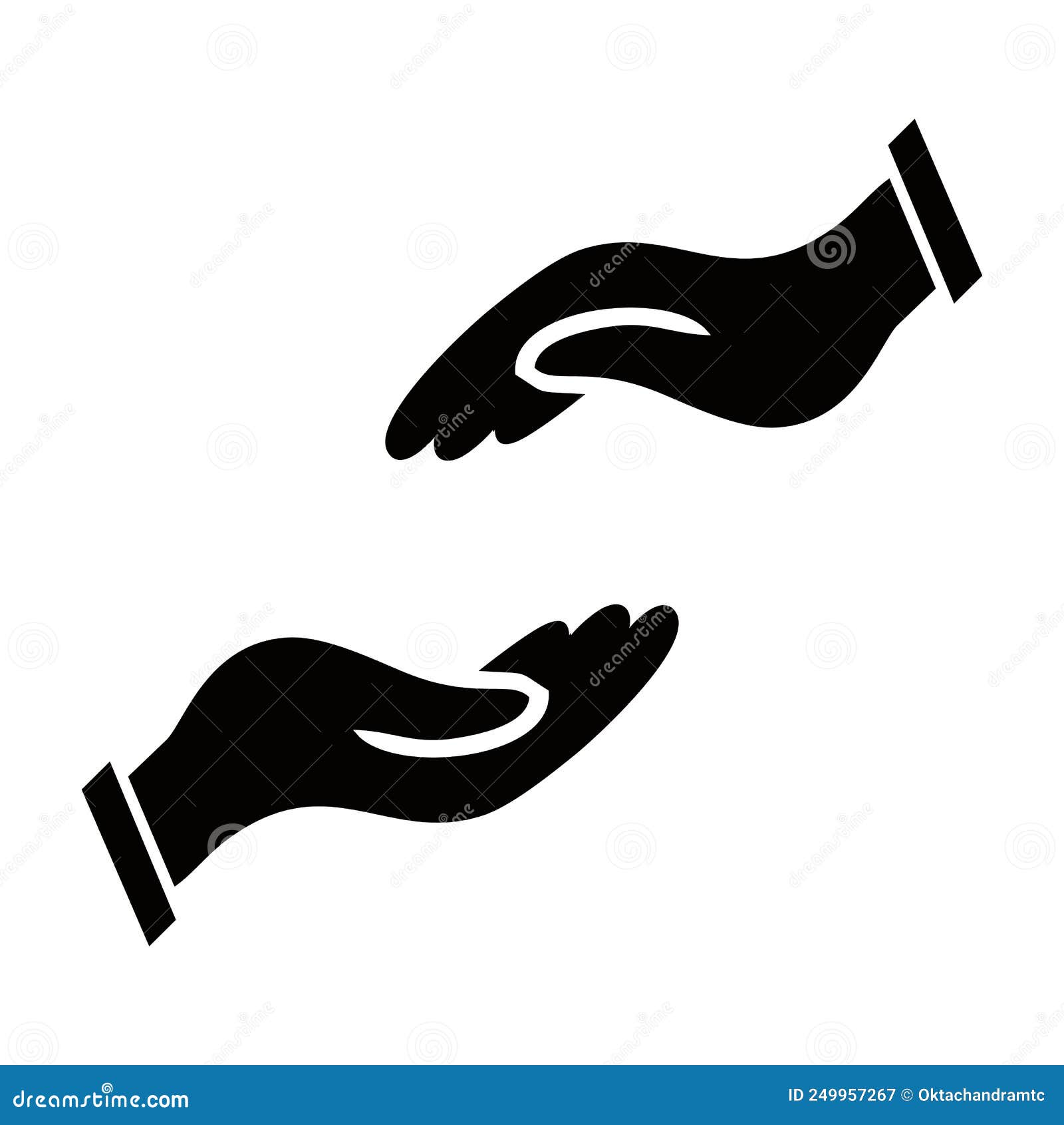 Vector Illustration of Two Hands Icon Eps 10. a Helping Hand Stock ...