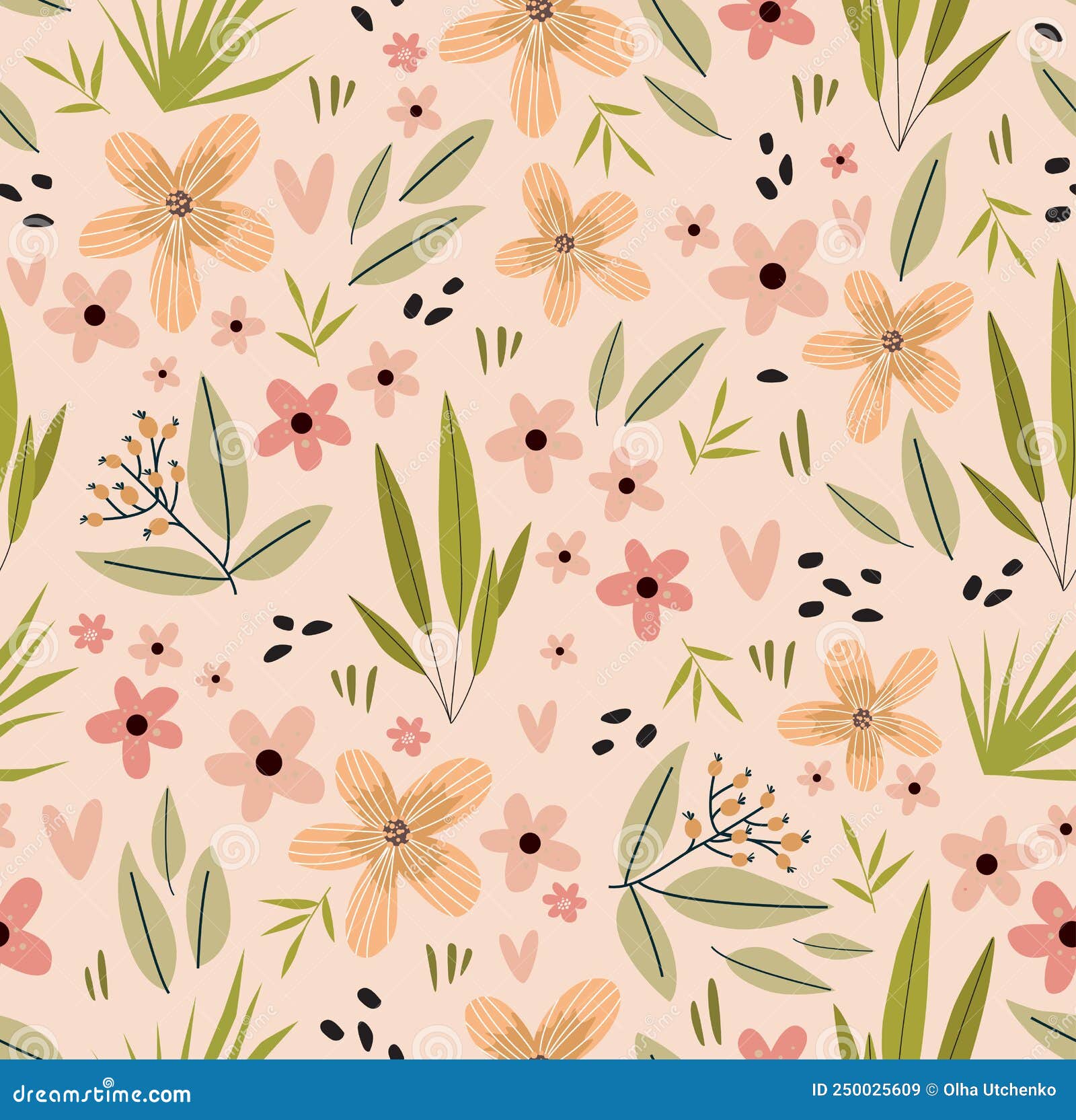 Print. Cute Floral Pattern in the Flower. Stock Vector - Illustration ...