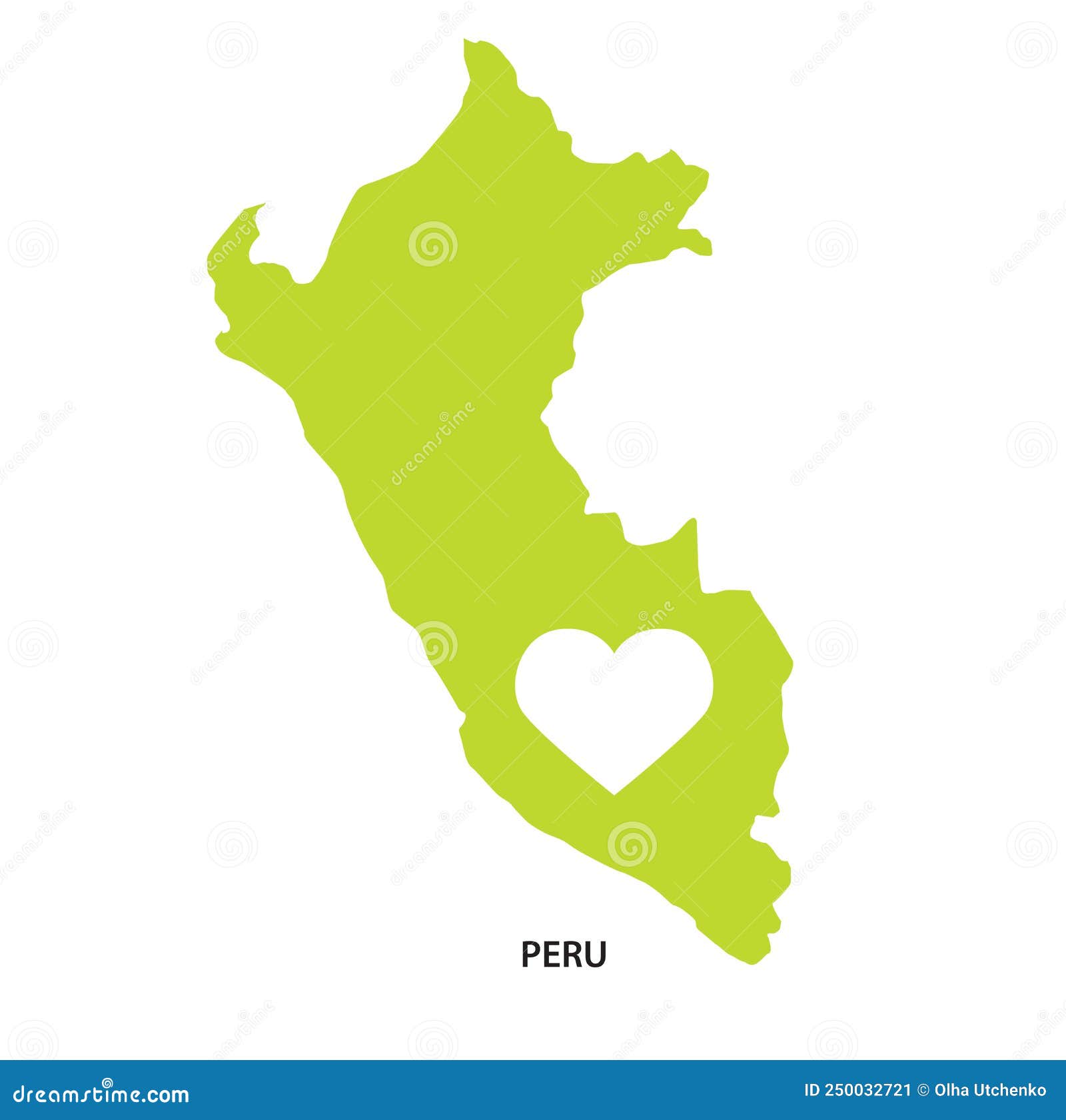 Print. Vector Map of Peru. Silhouette Stock Vector - Illustration of ...