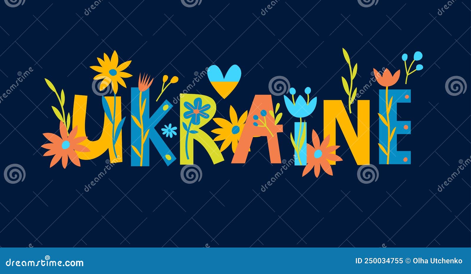 Print. Vector Typographic Card `Ukraine`. Stock Vector - Illustration ...