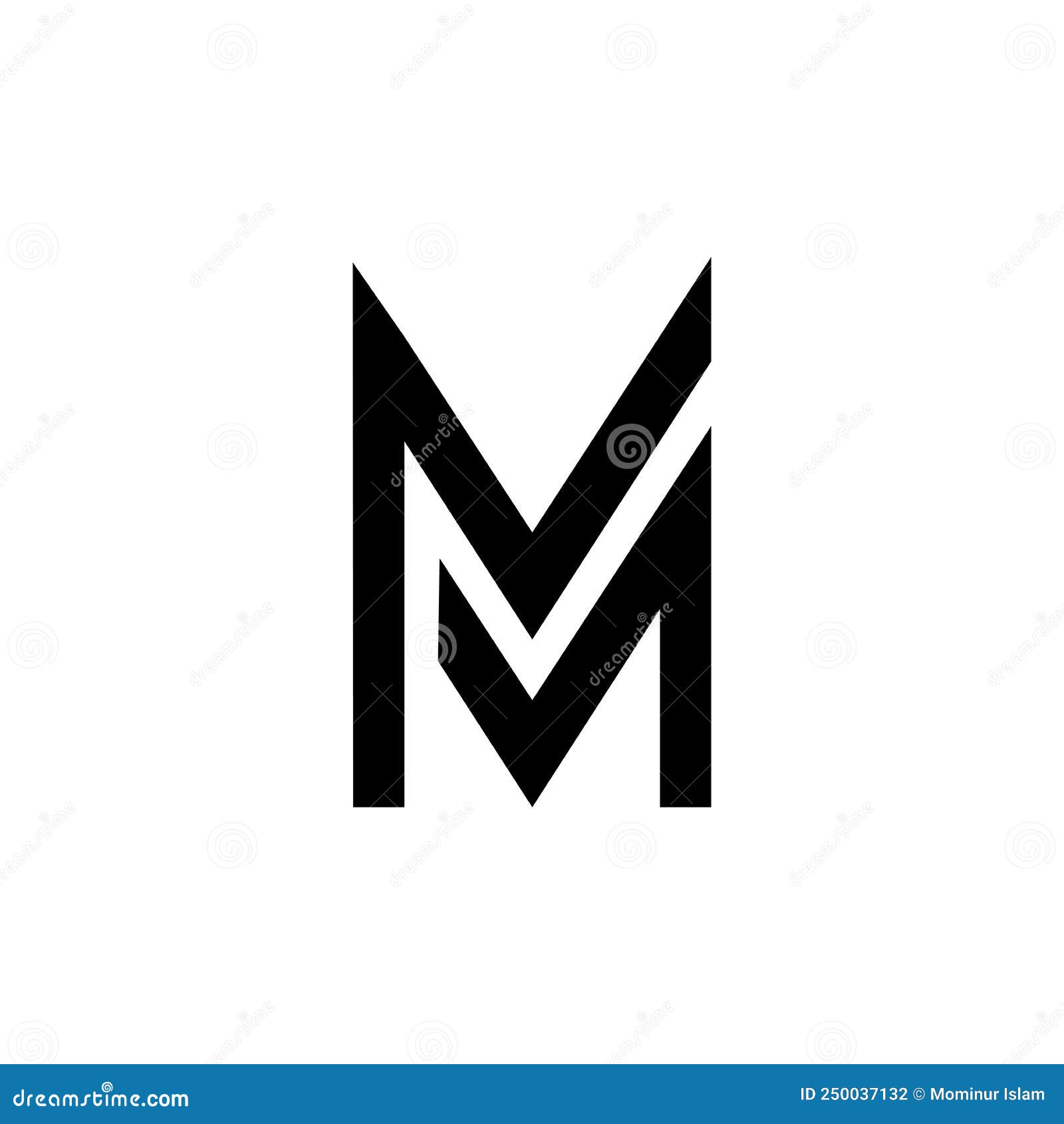 Letter MM Logo MM Design. Line Creative Minimal Monochrome Monogram ...